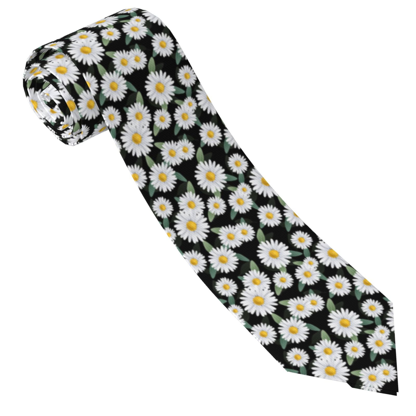 Ties for Men - Aesthetic white Vintage sun flower Soft Comfort Mens Tie ...