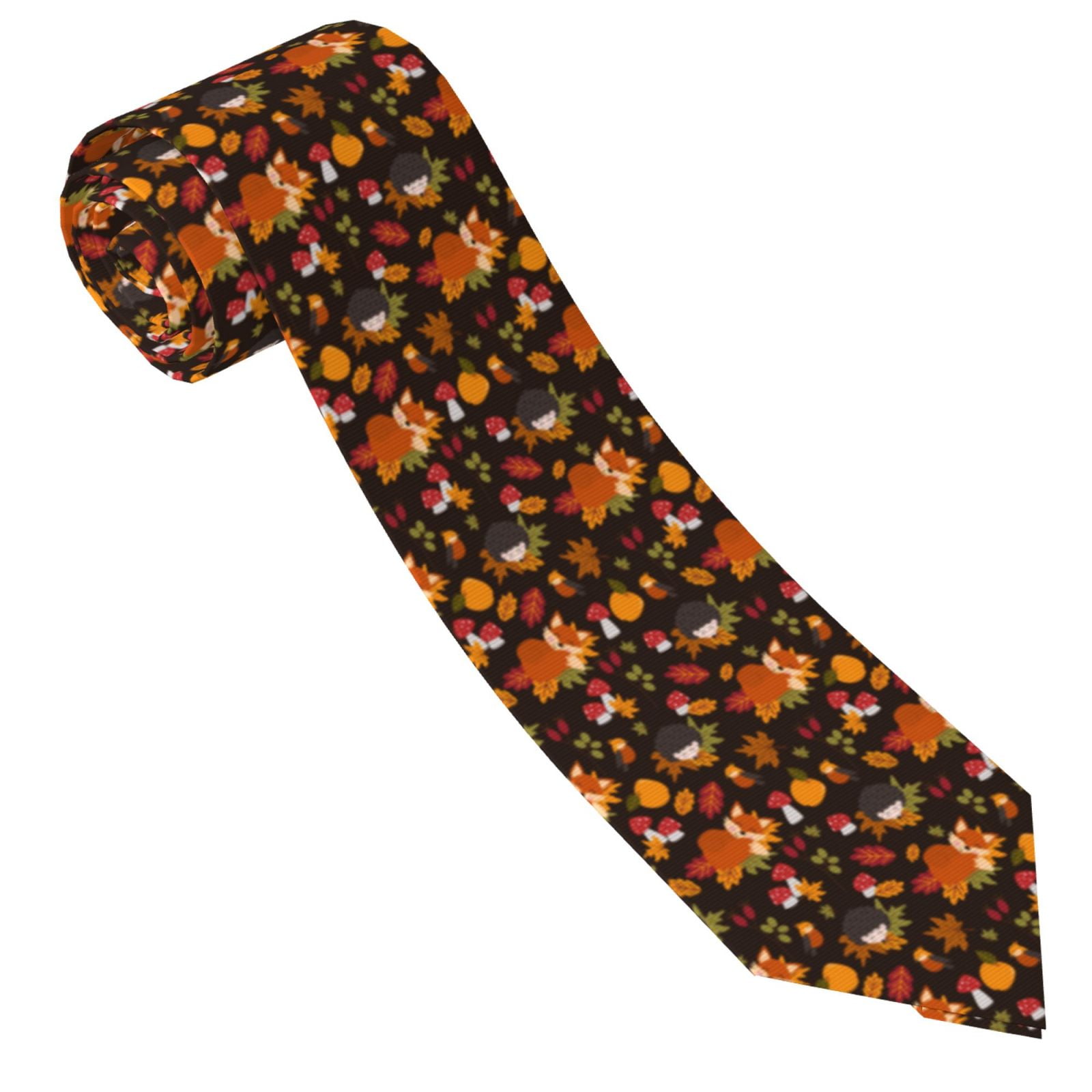 Ties for Men - Autumn Hedgehog and Fox Cute Soft Comfort Mens Tie with ...