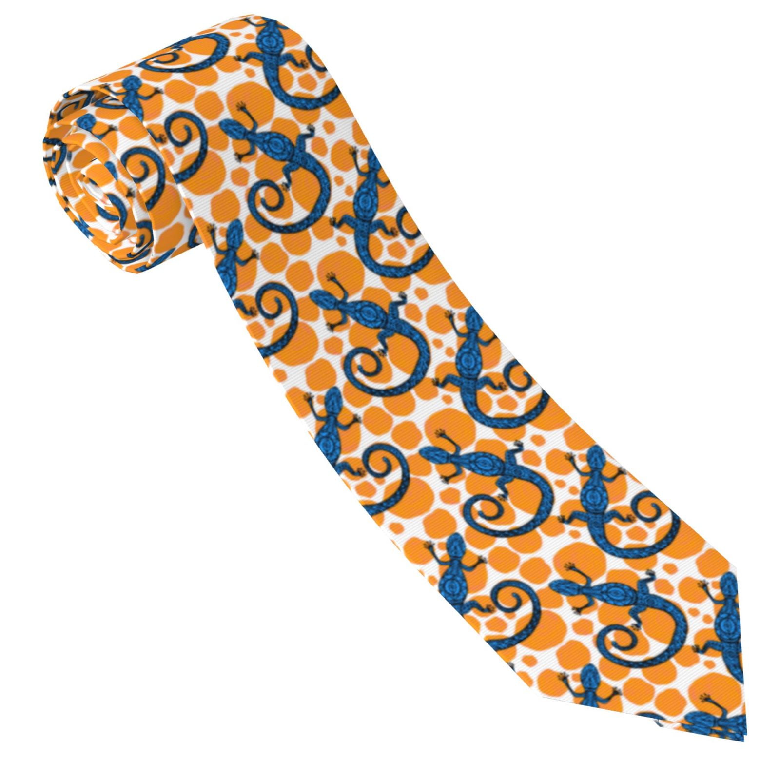 Ties for Men - Bohemian Lines Gecko Lizards Soft Comfort Mens Tie with ...