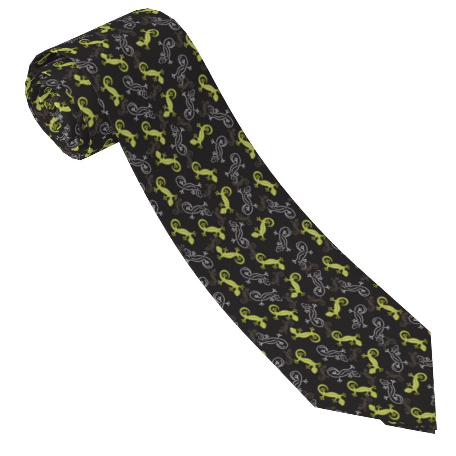 Ties for Men - Cartoon Cute Lizard Gecko_A Soft Comfort Mens Tie with ...