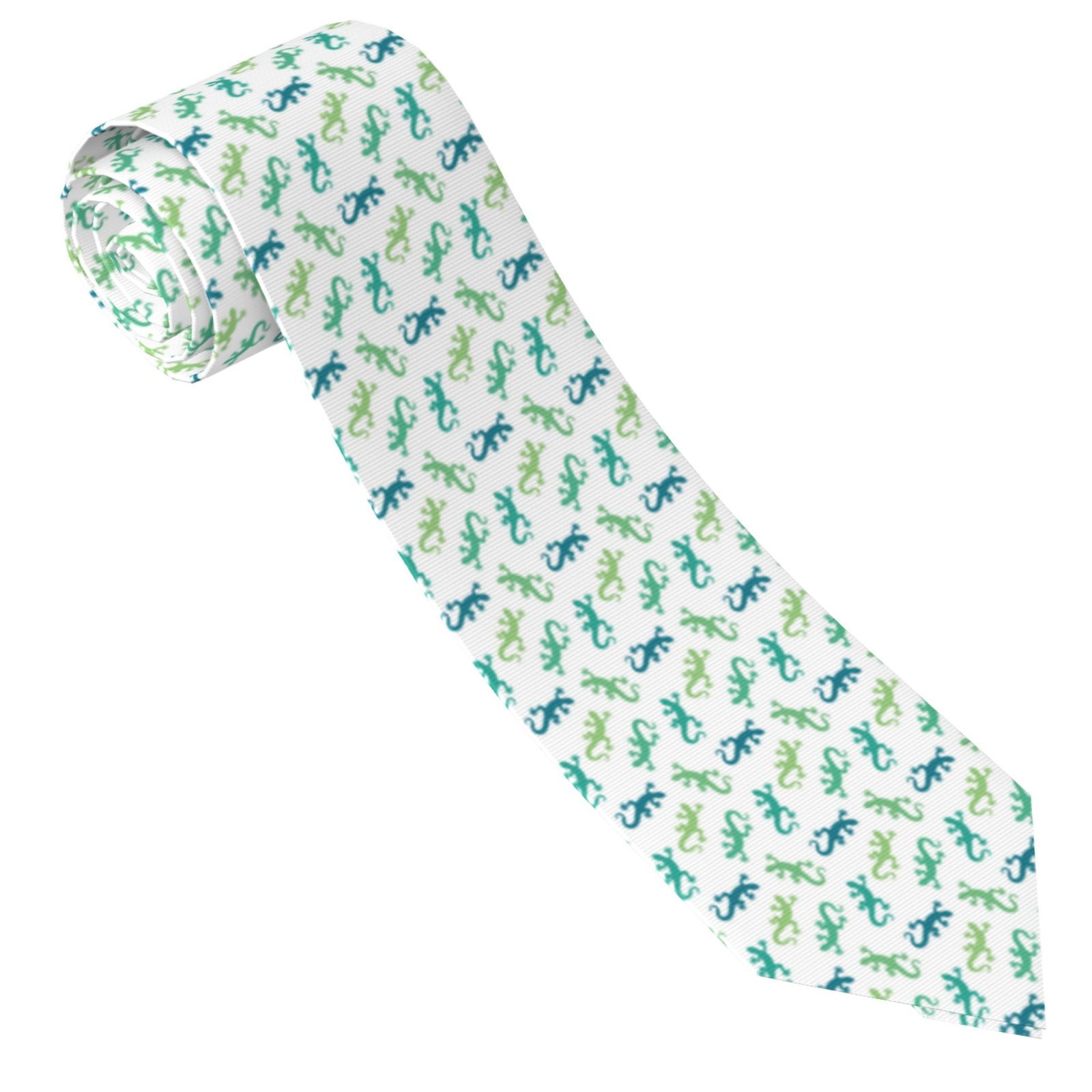 Ties for Men - Cartoon Cute Lizard Gecko_B Soft Comfort Mens Tie with ...