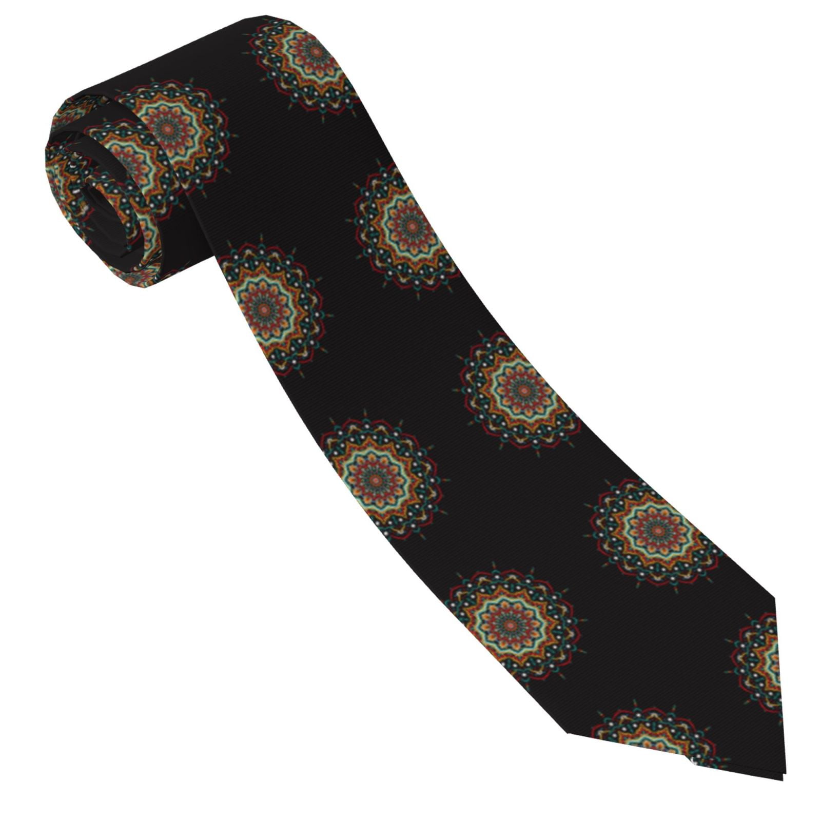 Ties for Men - Colorful Mandala Soft Comfort Mens Tie with Built-In ...