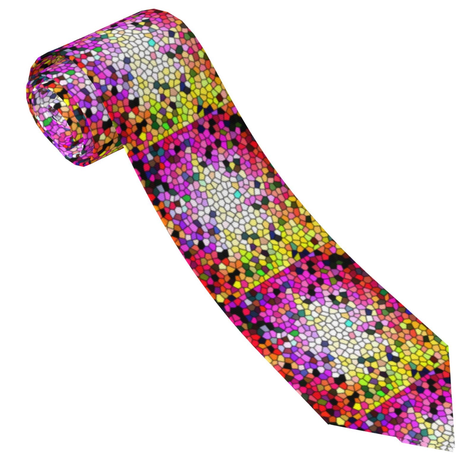 Ties for Men - Colorful Tie Dye Stained Glass 3 Soft Comfort Mens Tie ...