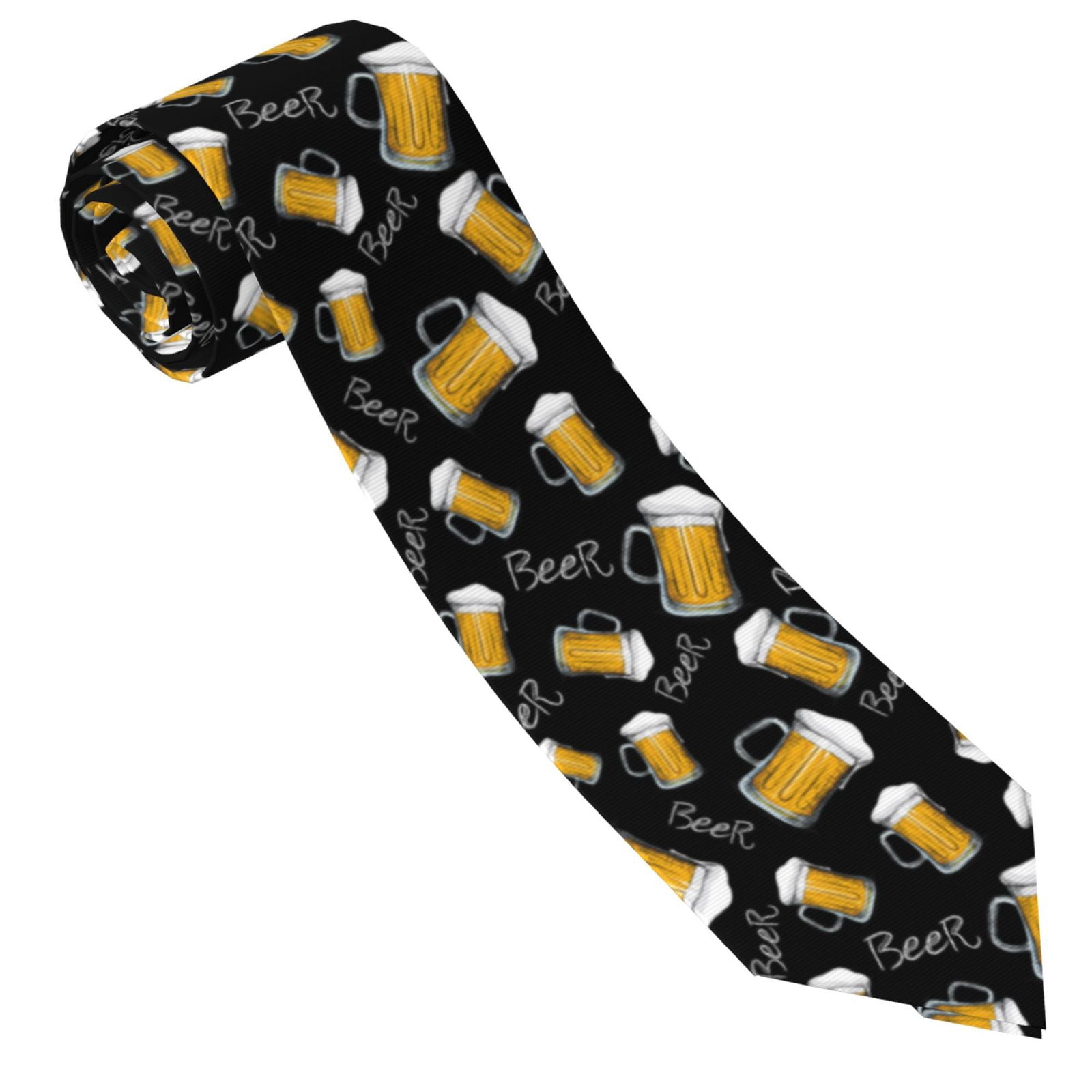 Ties for Men - Cute Cartoon Beer Mug Soft Comfort Mens Tie with Built ...