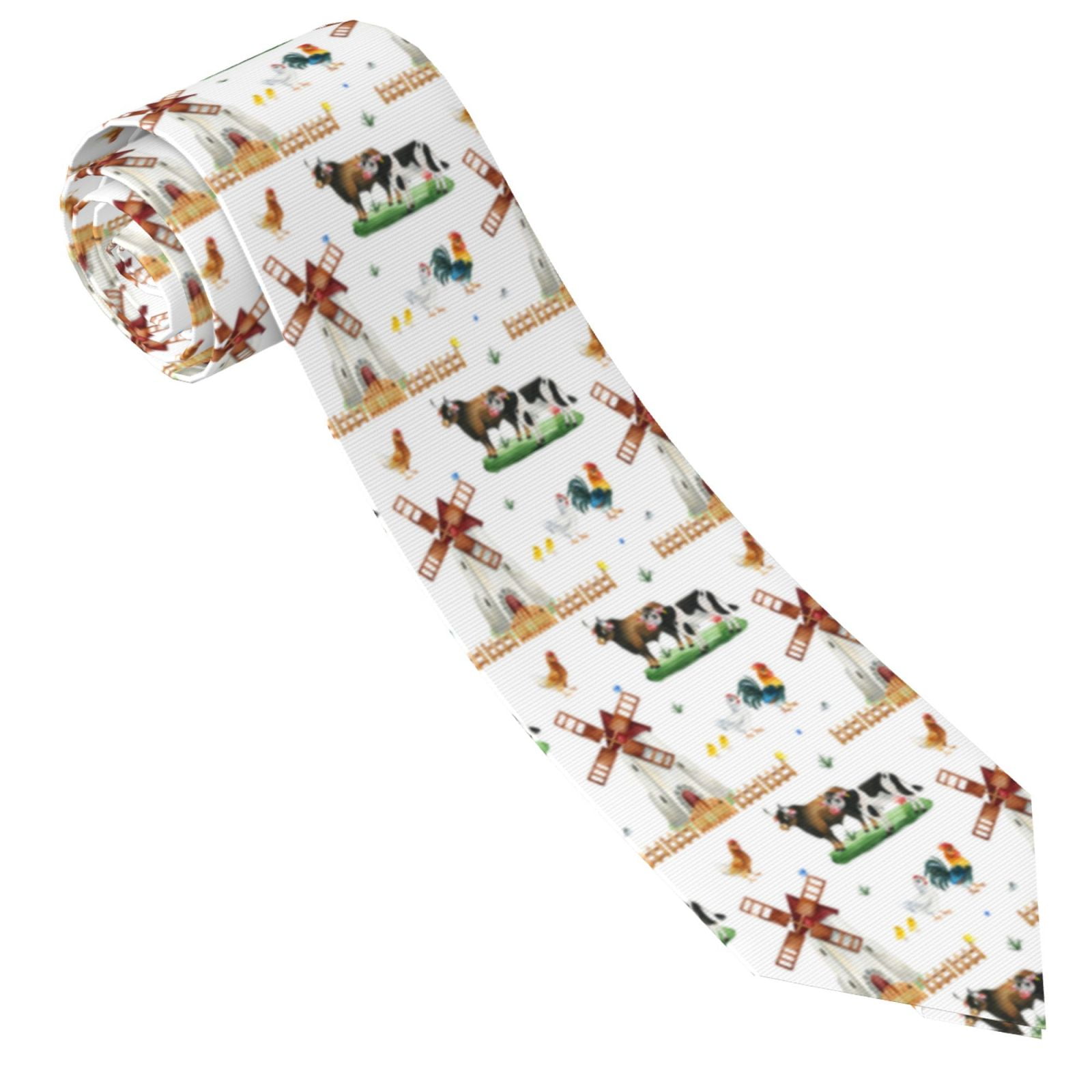 Ties for Men - Cute Farm Soft Comfort Mens Tie with Built-In Anti-Flap ...