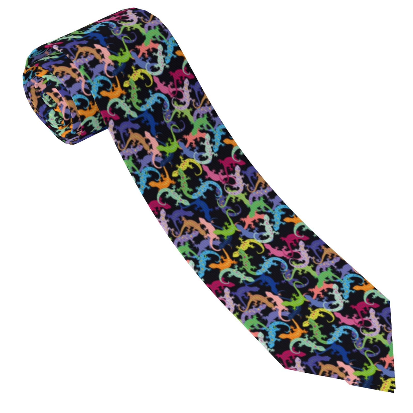Ties for Men - Cute Gecko Lizard Green Colorful Soft Comfort Mens Tie ...