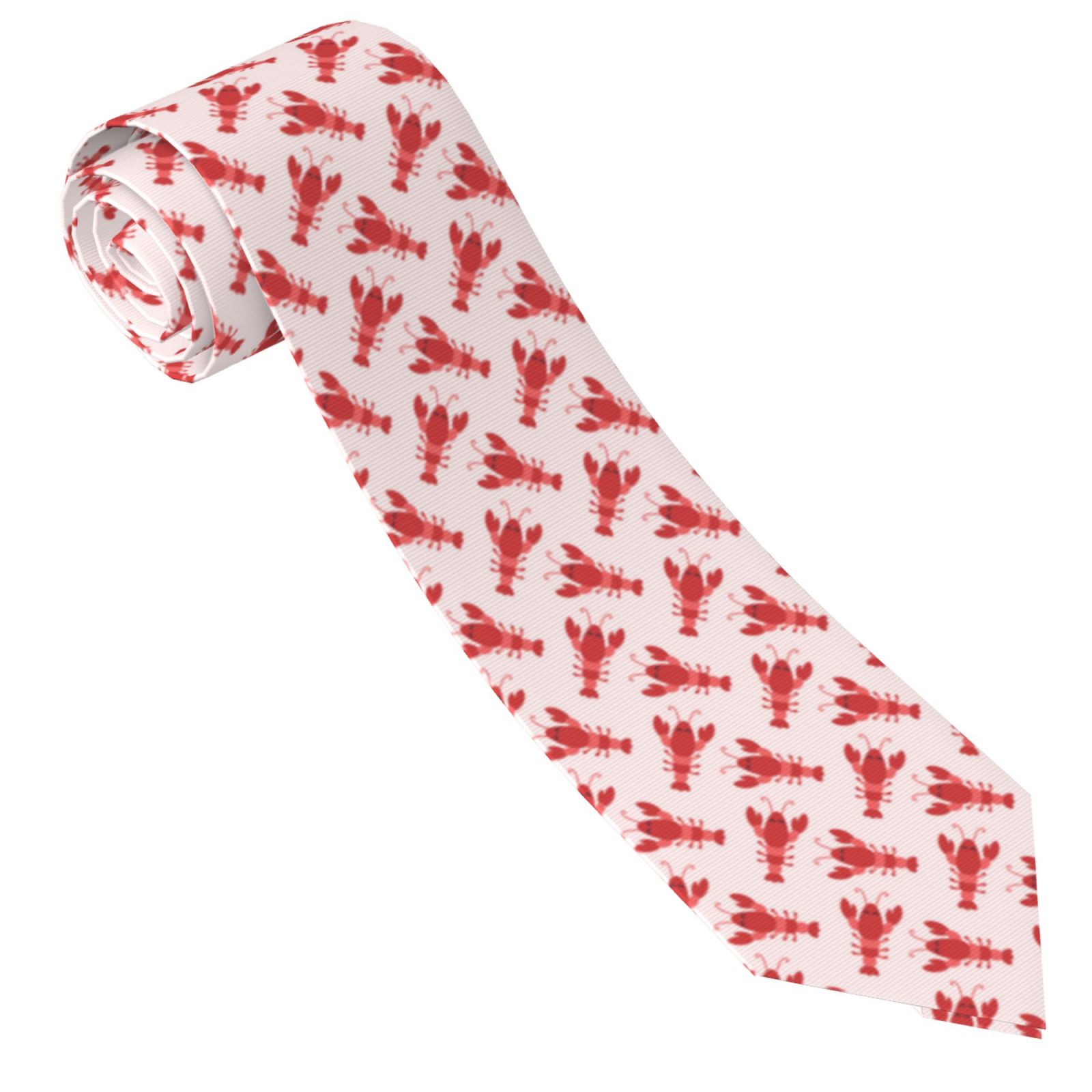Ties for Men - Cute Red Cartoon Lobster Soft Comfort Mens Tie with ...