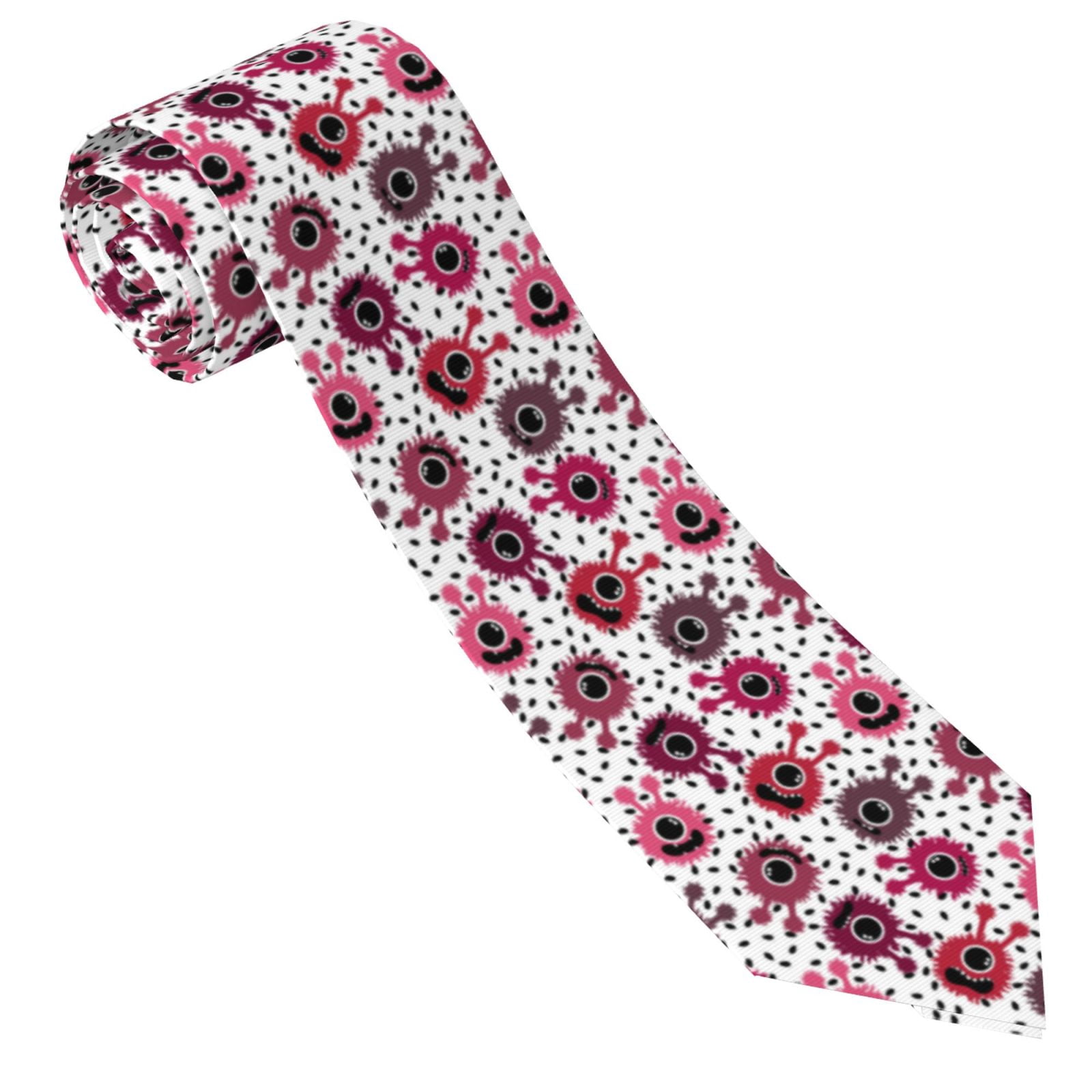 Ties for Men - Cute cartoon eyes red Soft Comfort Mens Tie with Built ...