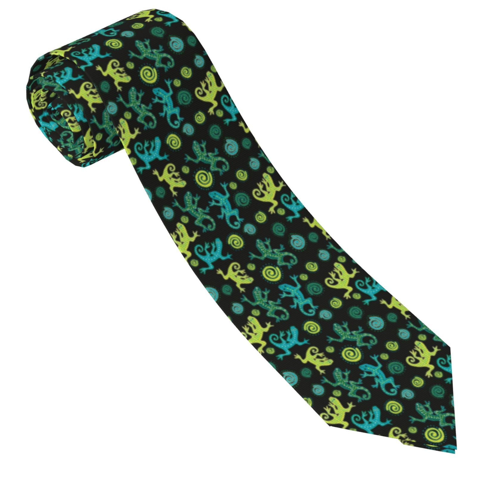 Ties for Men - Exotic Abstract Cute Gecko Lizard Soft Comfort Mens Tie ...