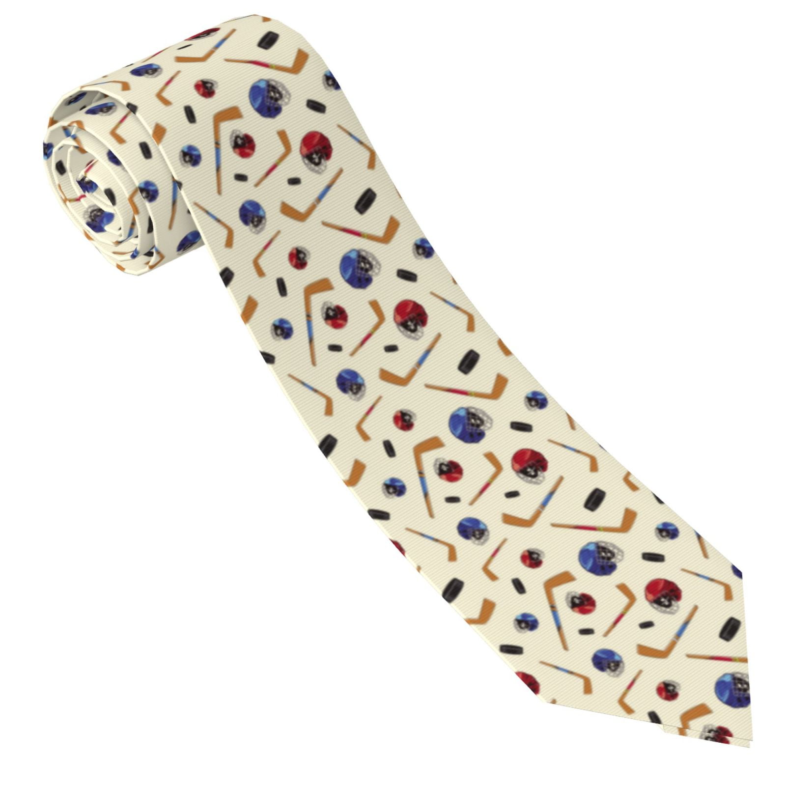 Ties for Men - Hockey stick helmet cool Soft Comfort Mens Tie with ...