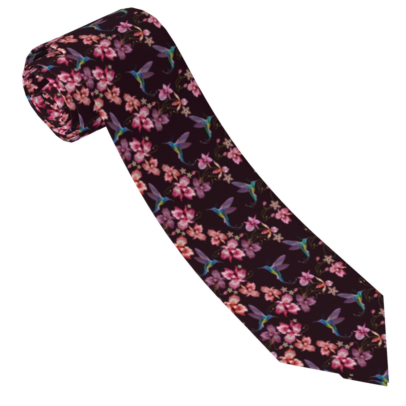 Ties for Men - Humming Bird And Tropical Soft Comfort Mens Tie with ...