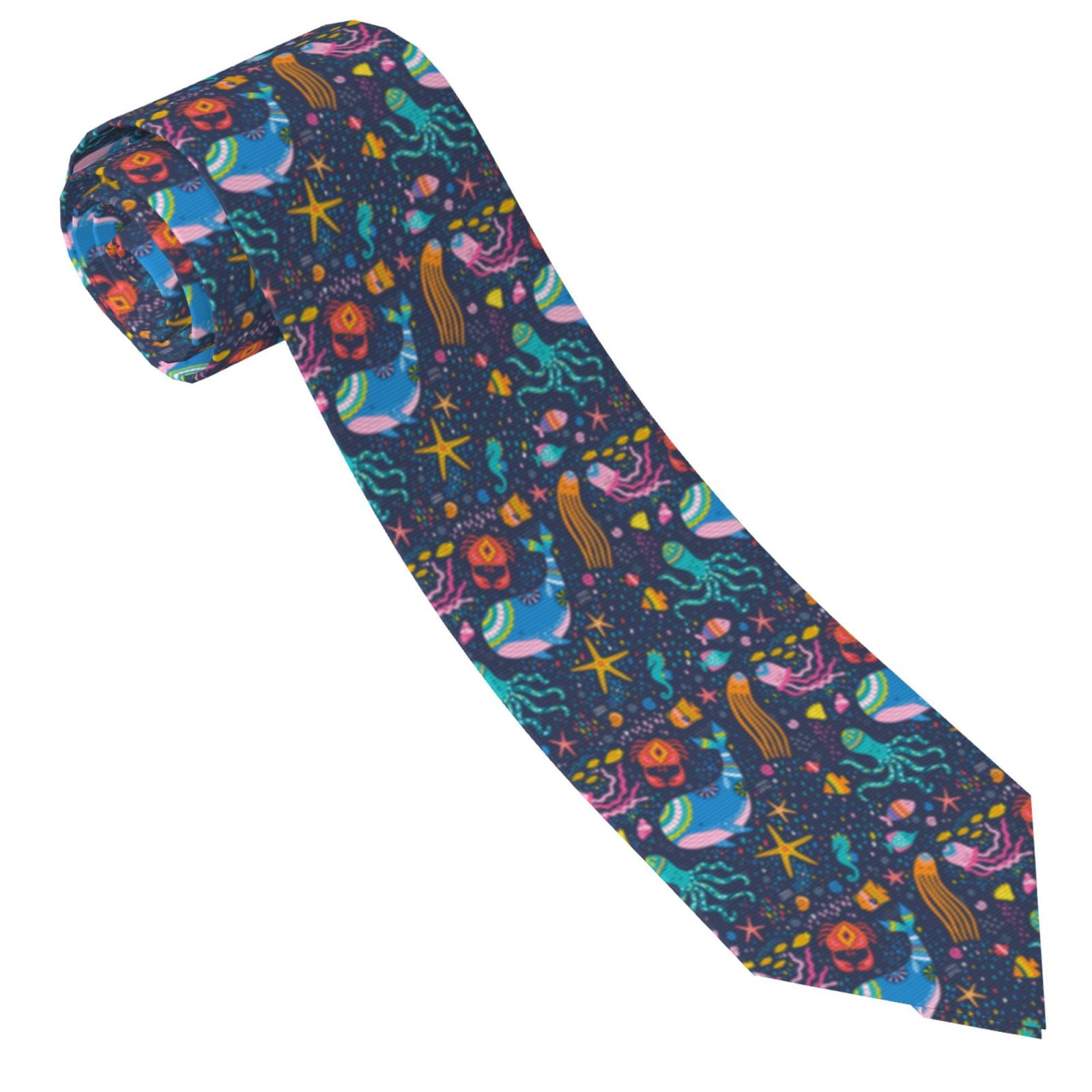 Ties for Men - Marine Inhabitants Soft Comfort Mens Tie with Built-In ...