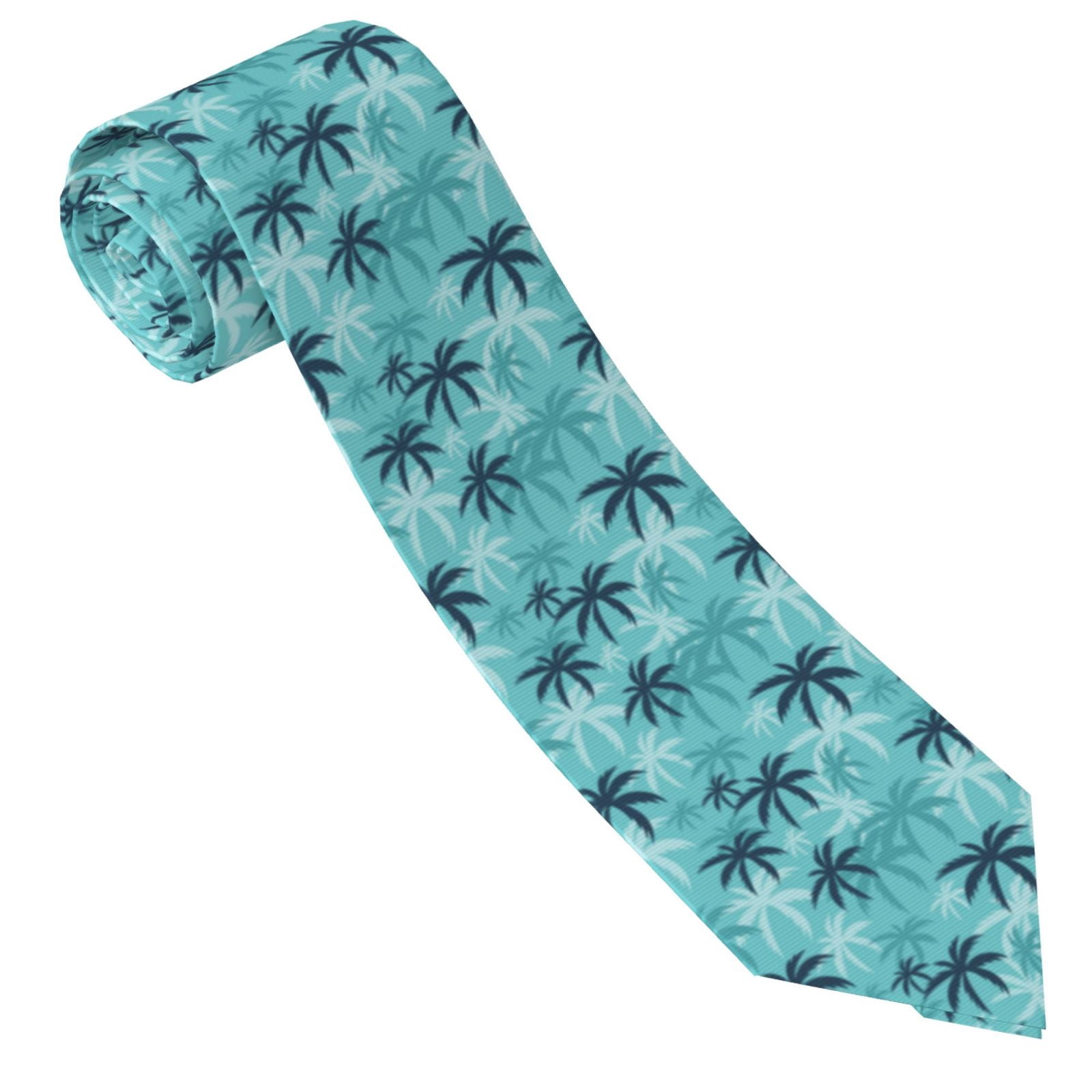 Ties for Men - Palm tree_AL Soft Comfort Mens Tie with Built-In Anti ...