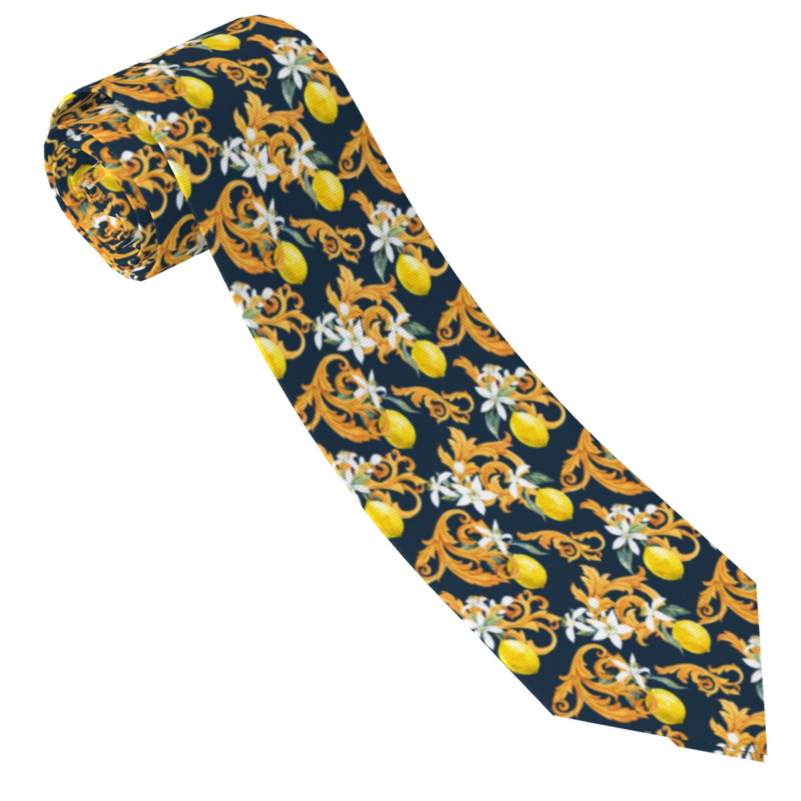Ties for Men - Sicilian style golden lemon Soft Comfort Mens Tie with ...