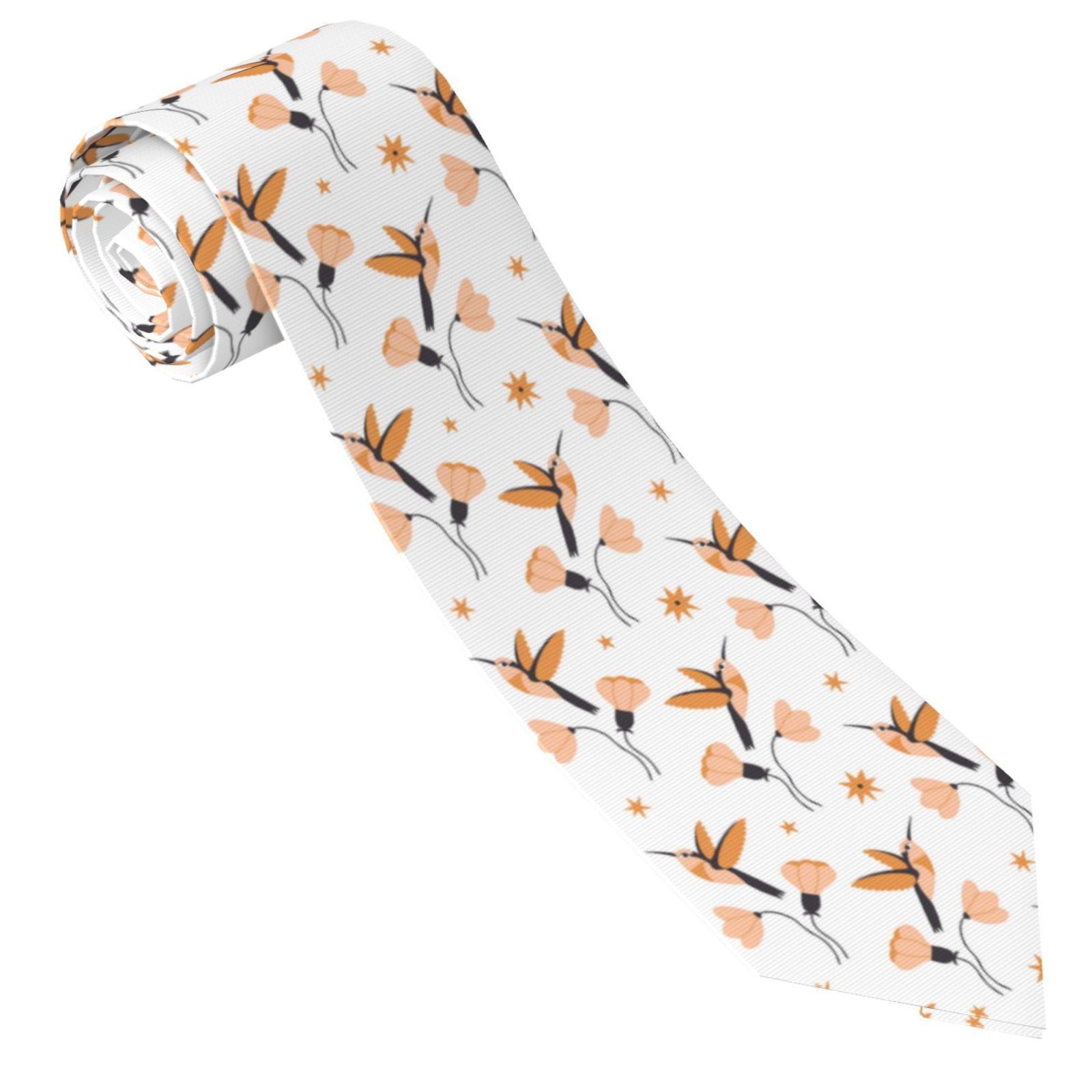 Ties for Men - Simple Hummingbird Flower Soft Comfort Mens Tie with ...