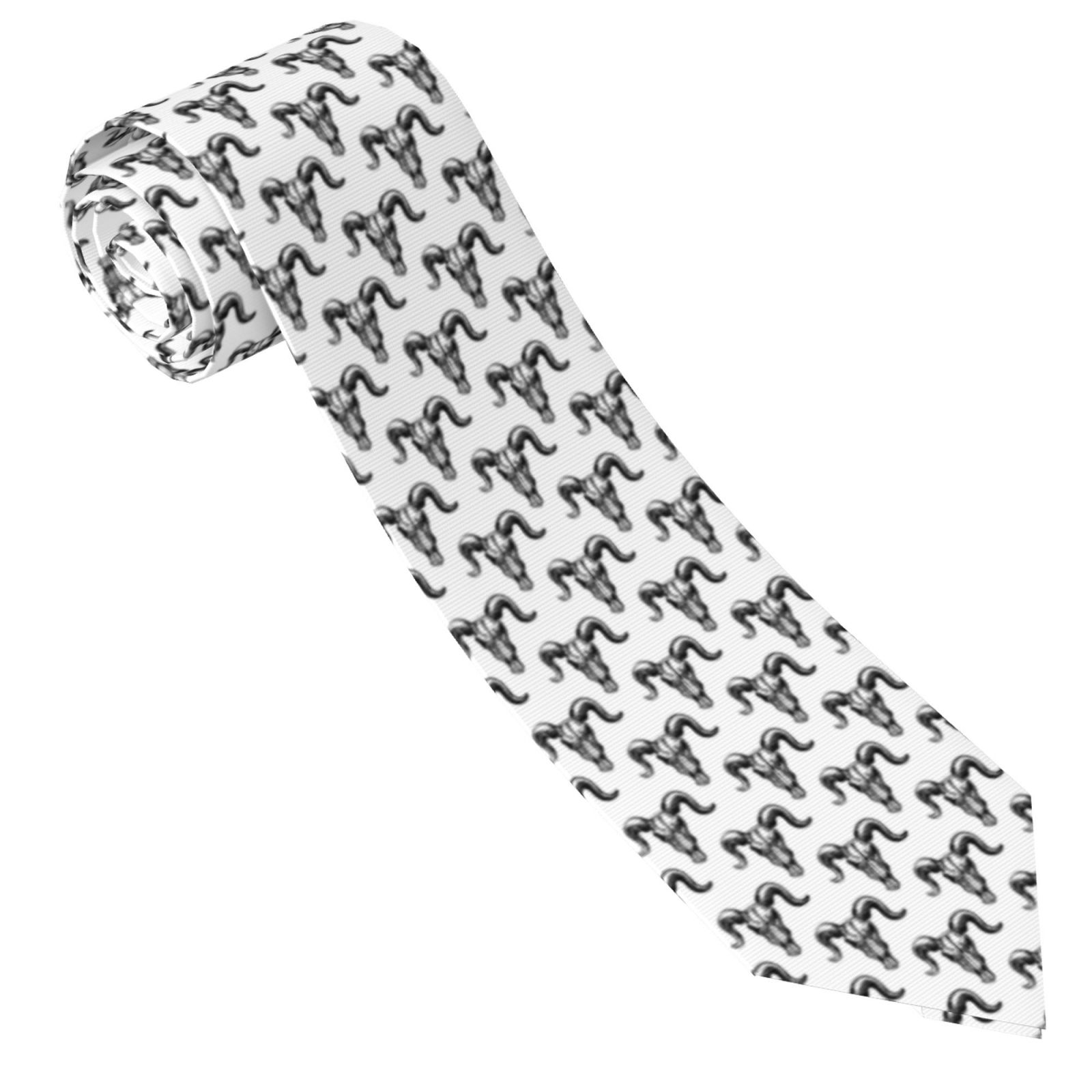 Ties for Men - Sketch Cool Goat Skull Soft Comfort Mens Tie with Built ...