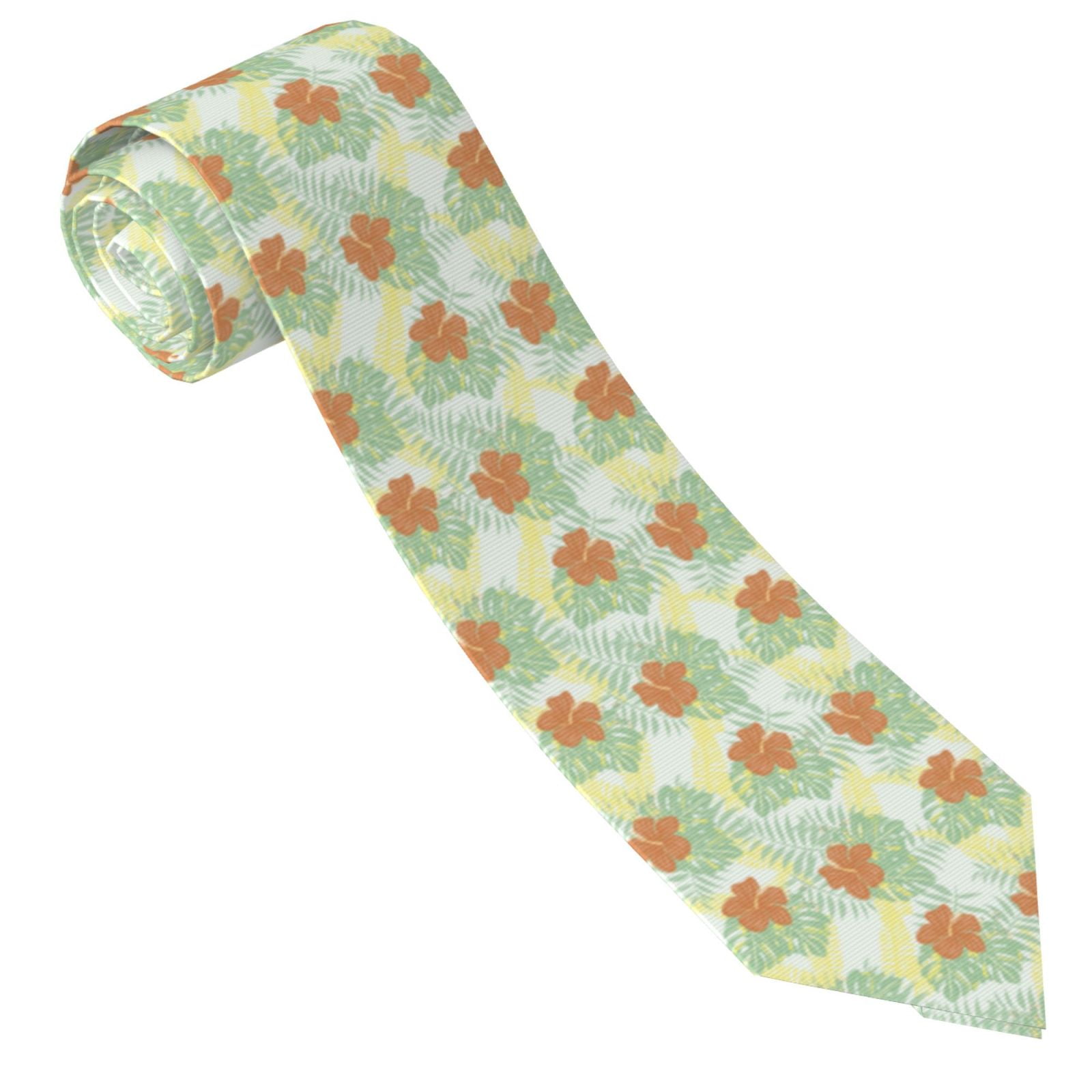 Ties for Men - Tropical flowers Soft Comfort Mens Tie with Built-In ...