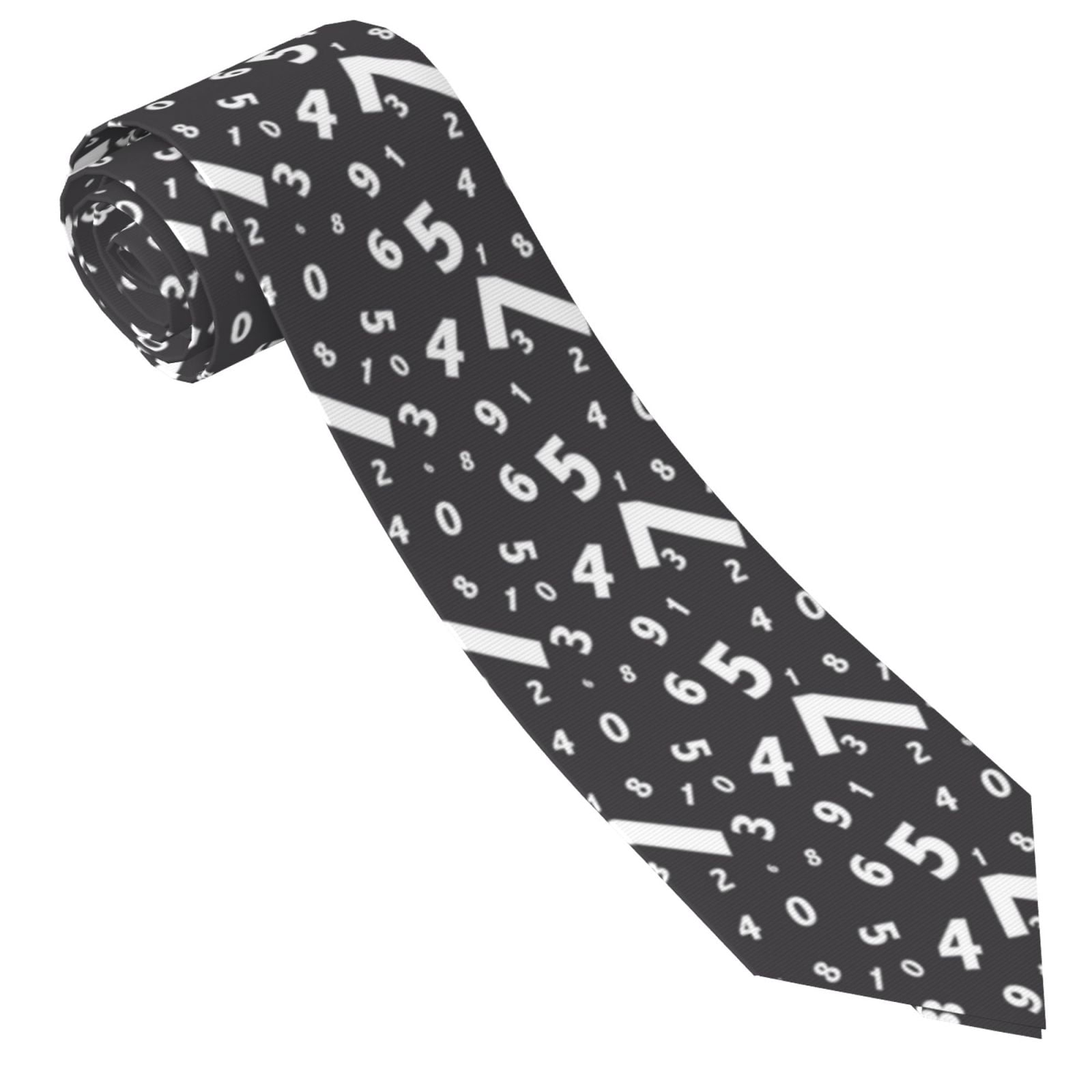Ties for Men - black math number Soft Comfort Mens Tie with Built-In ...