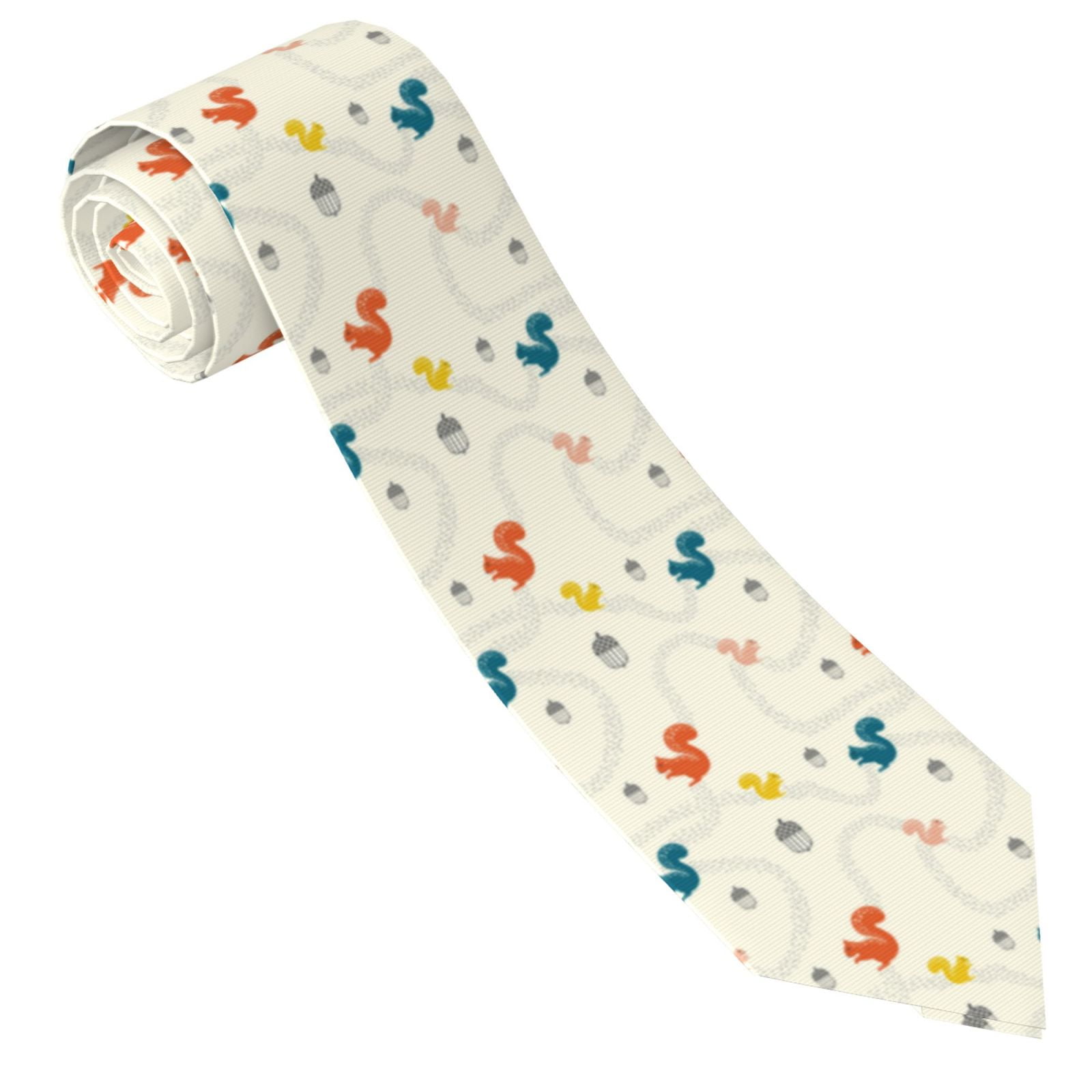 Ties for Men - colorful Squirrel Nuts Soft Comfort Mens Tie with Built ...