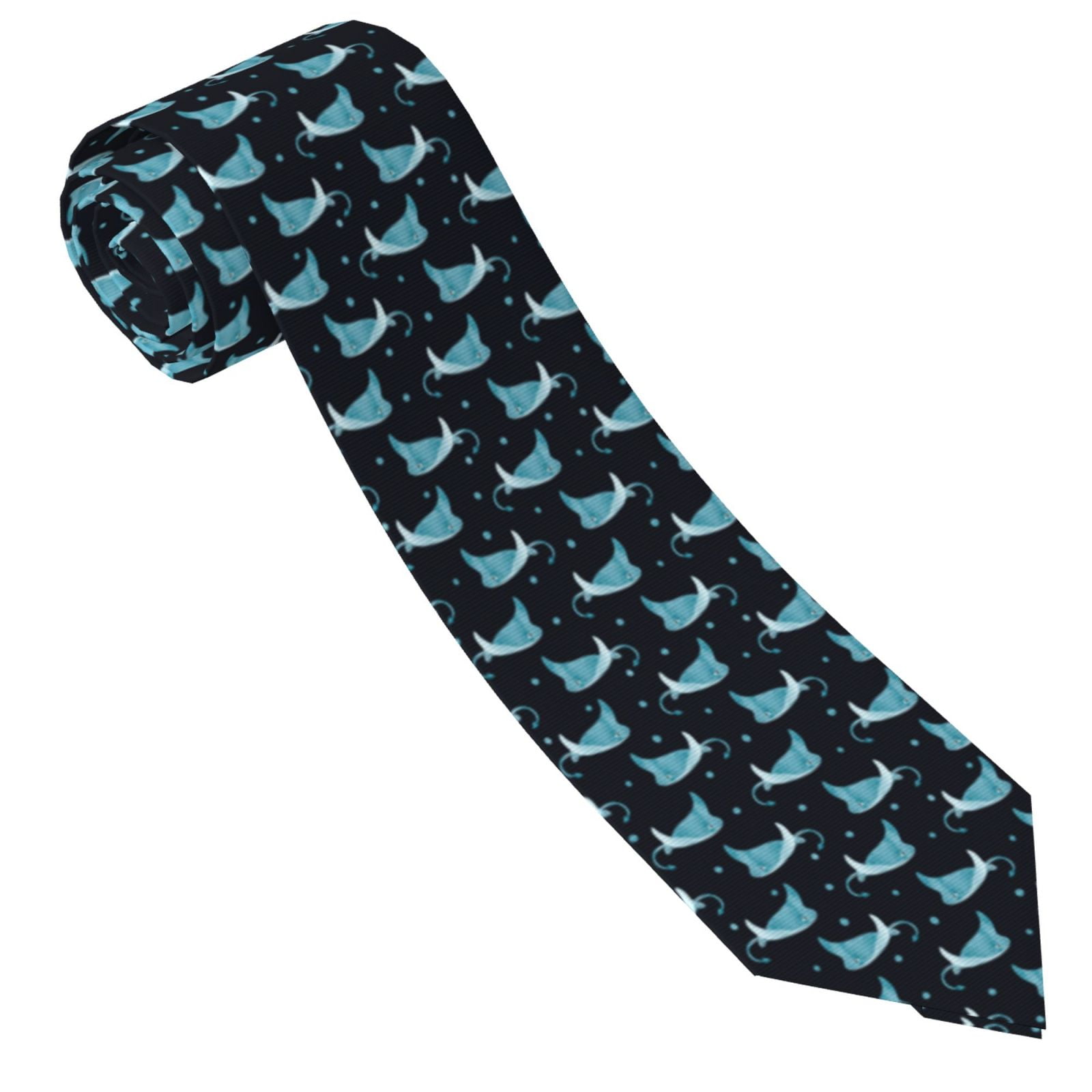 Ties for Men - cute blue stingray polka dots Soft Comfort Mens Tie with ...