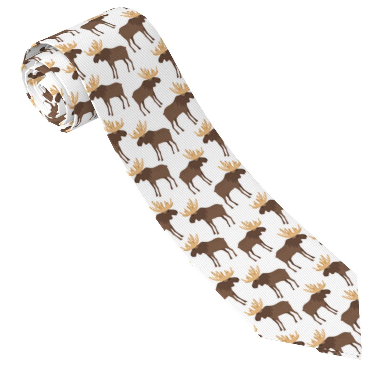 Ties for Men - cute moose horns elk cartoon Soft Comfort Mens Tie with ...