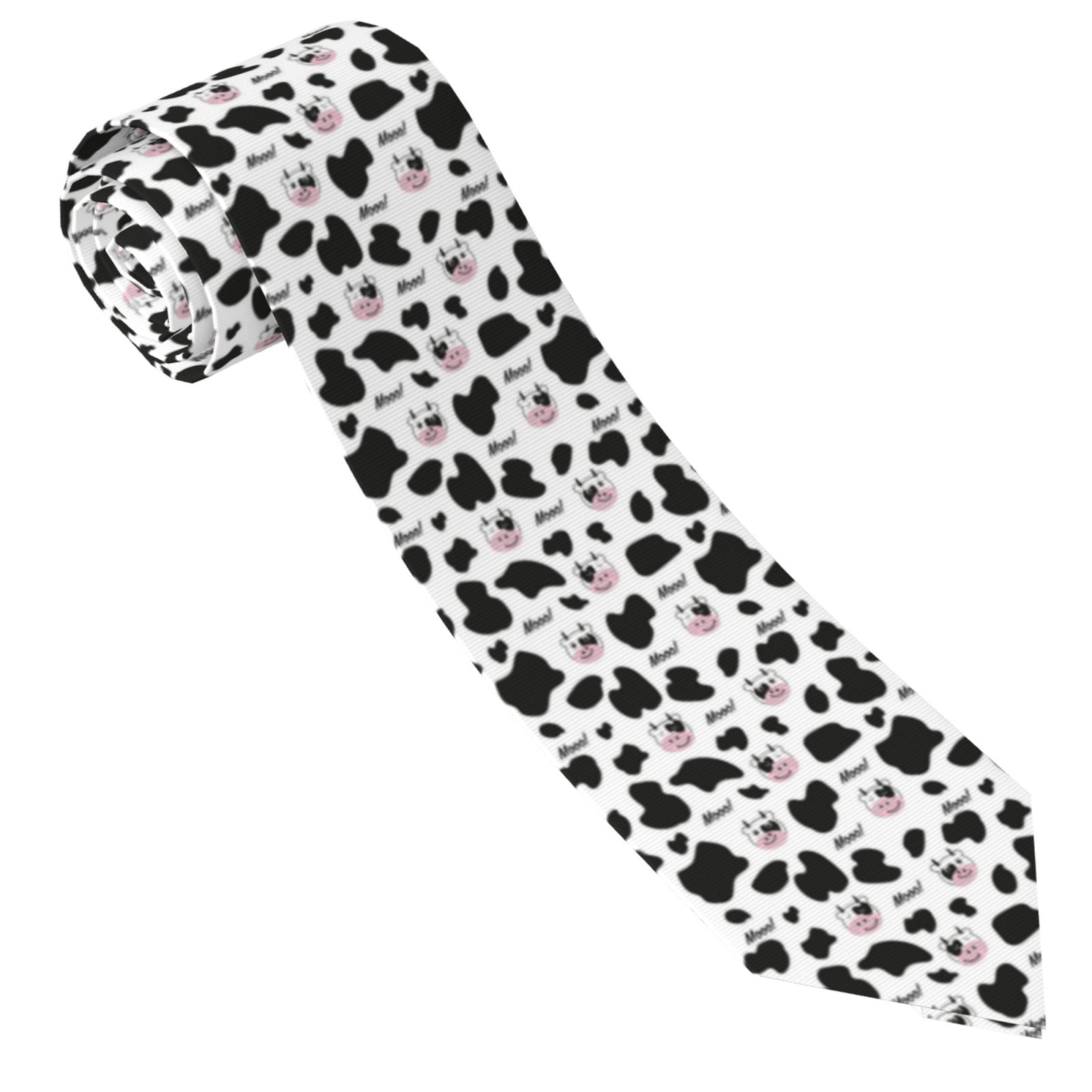 Ties for Men - Cartoon Cute Cow Print Cow Head Formal Necktie Mens Ties ...