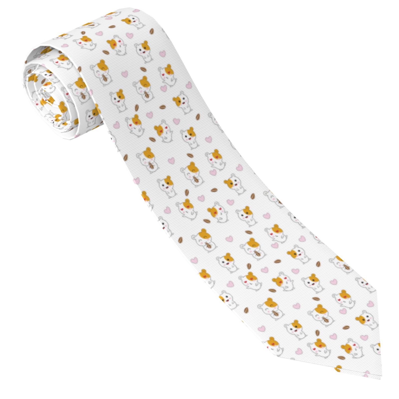 Ties for Men Cartoon Cute Hamster Love Classic Formal Men's Neckties ...