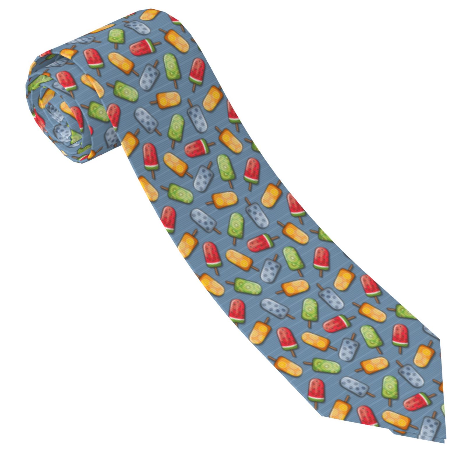 Ties for Men - Cartoon Fruit Popsicle Print Mens Ties Neck Ties Mens ...