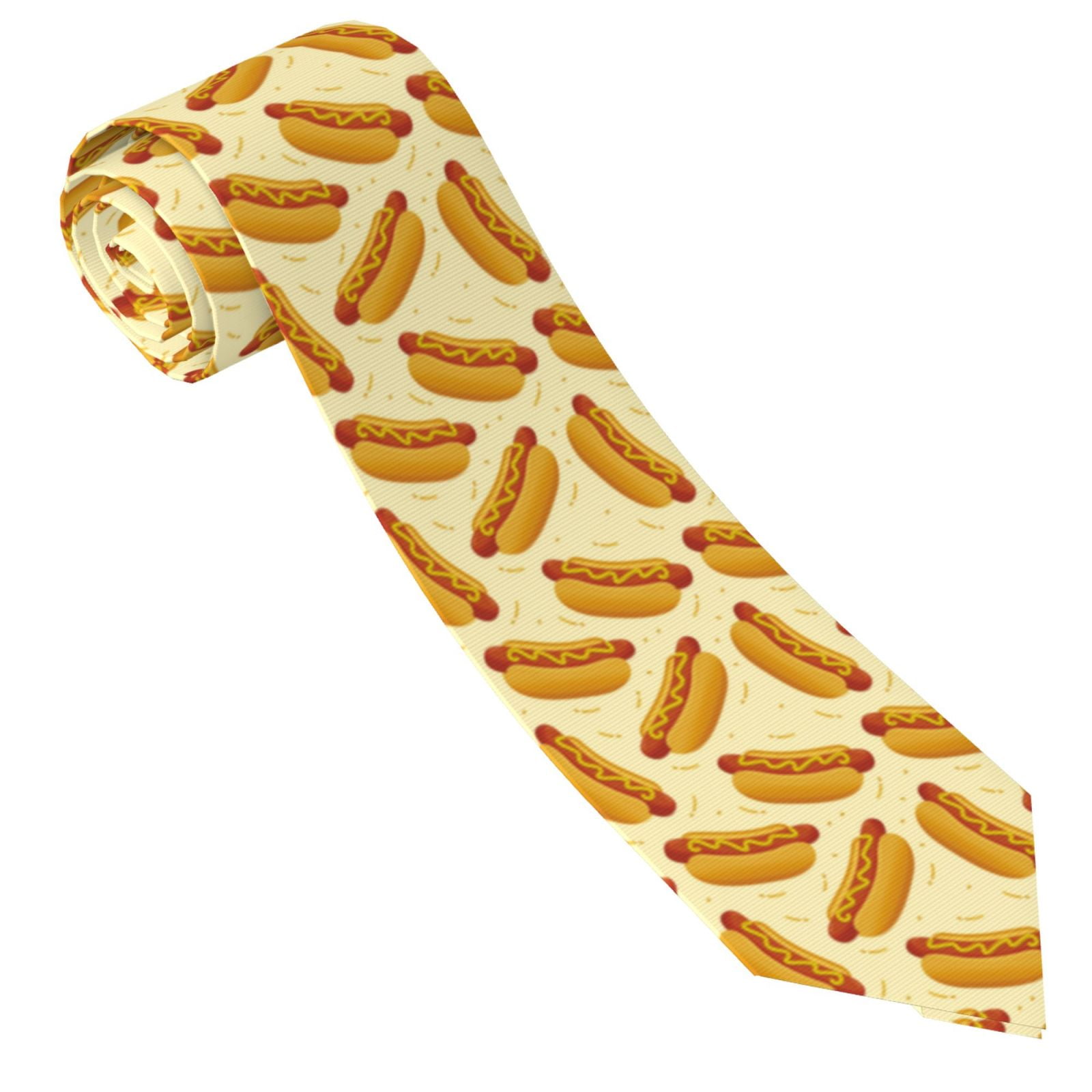 Ties for Men - Cartoon Hot Dog Print Mens Ties Neck Ties Mens, Classic ...