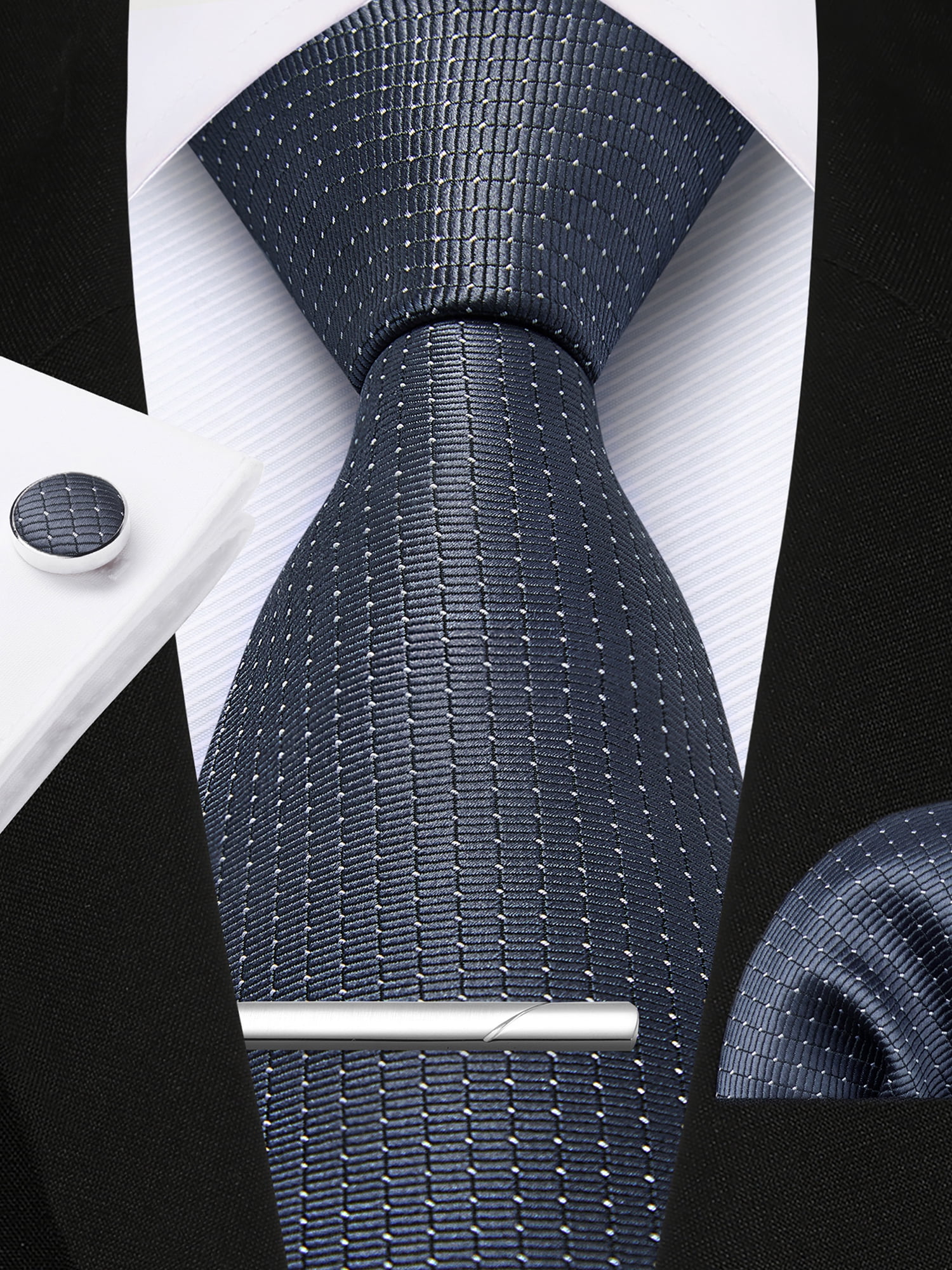 Ties for Men Formal Business Necktie Set Pocket Square Cufflinks Tie ...