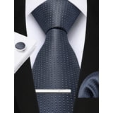 Ties for Men Formal Business Necktie Set Pocket Square Cufflinks Tie ...