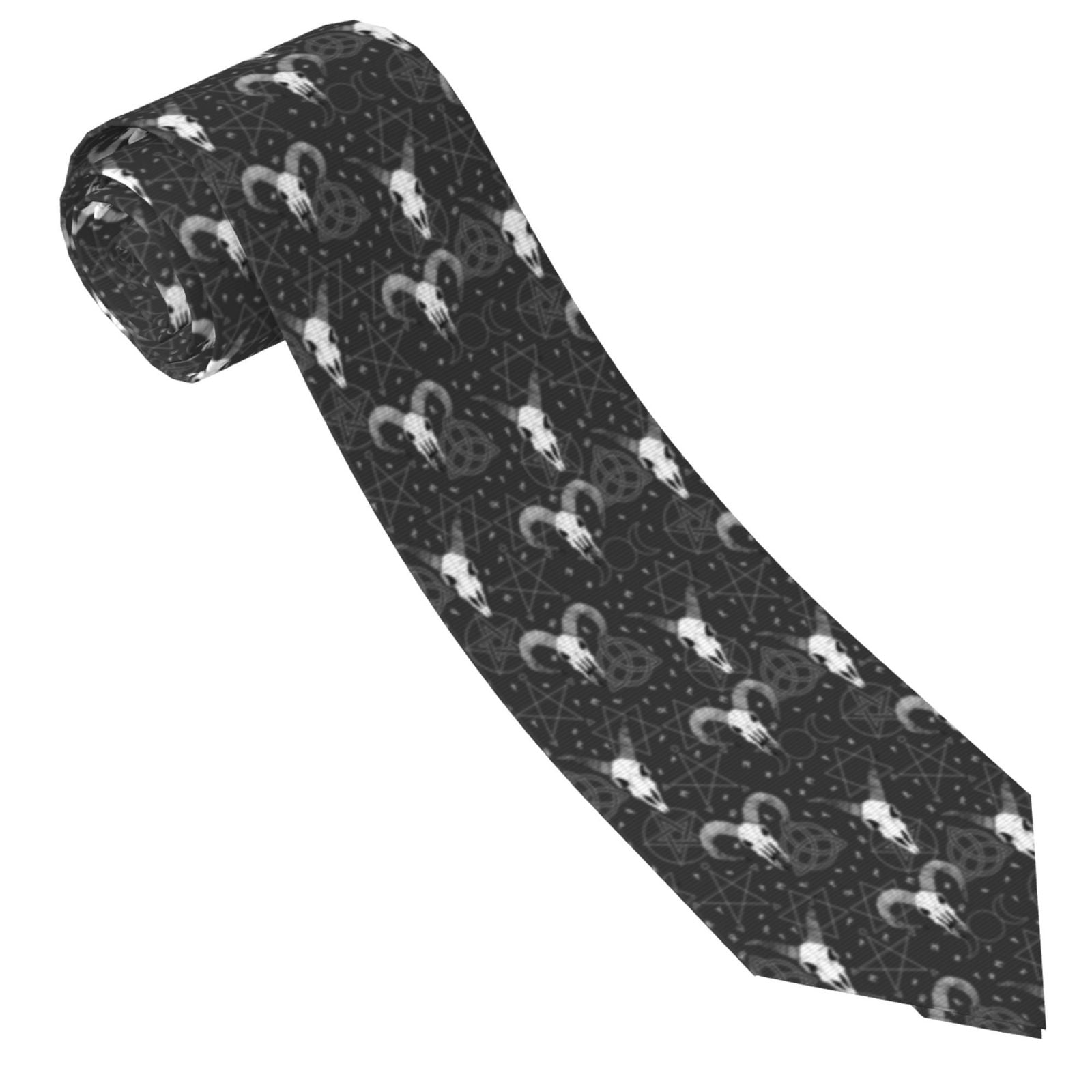 Ties for Men - Gothic Style Cool Goat Skull_A Formal Necktie Mens Ties ...