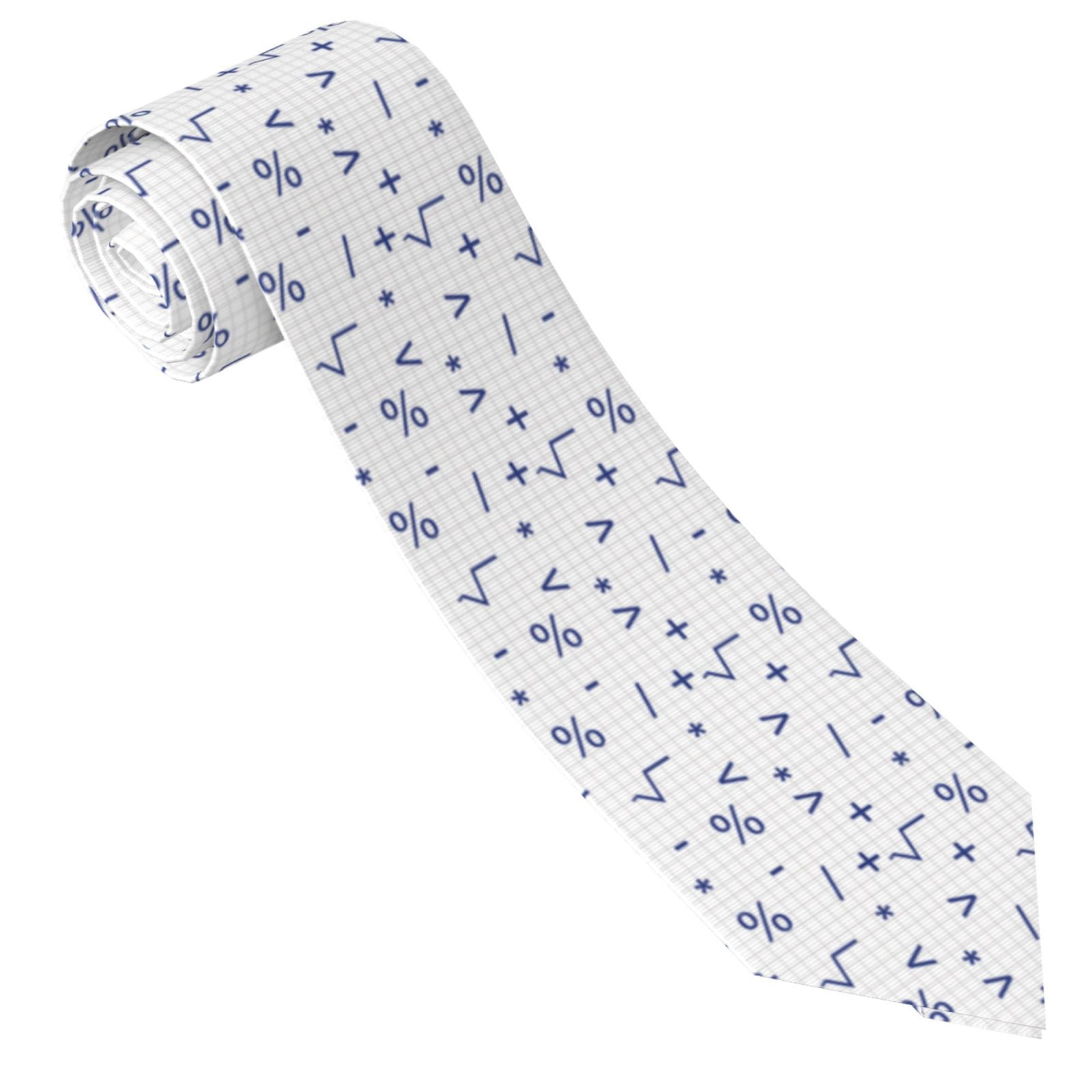 Ties for Men - Math Symbol Print comical Mens Ties Neck Ties Mens ...