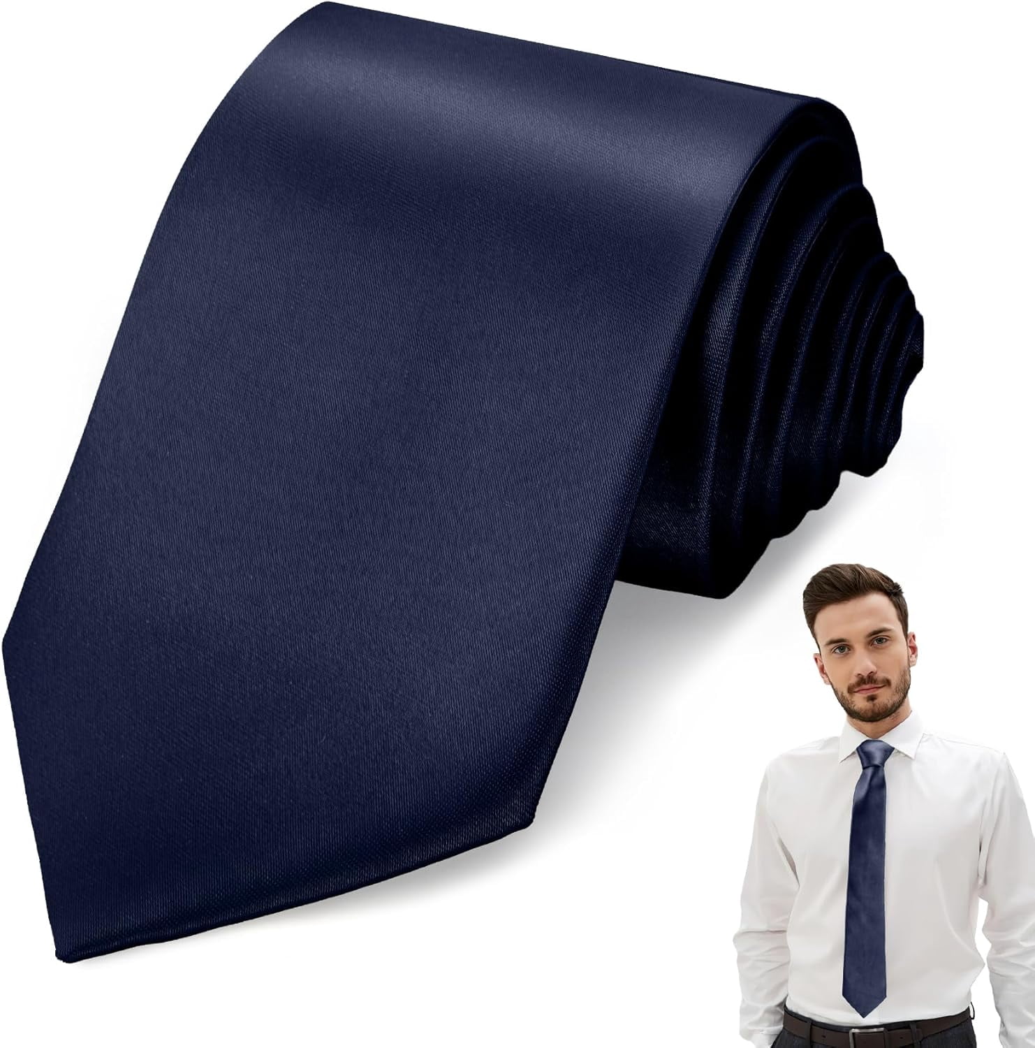 Ties for Men, Mens Ties Solid Color, Men's Neckties Satin, Formal Tie ...