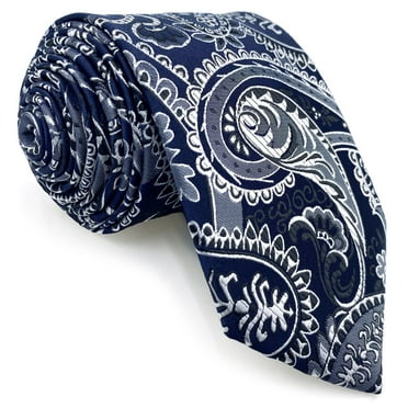 HISDERN Ties for Men Paisley Tie and Pocket Square Woven Classic Floral ...