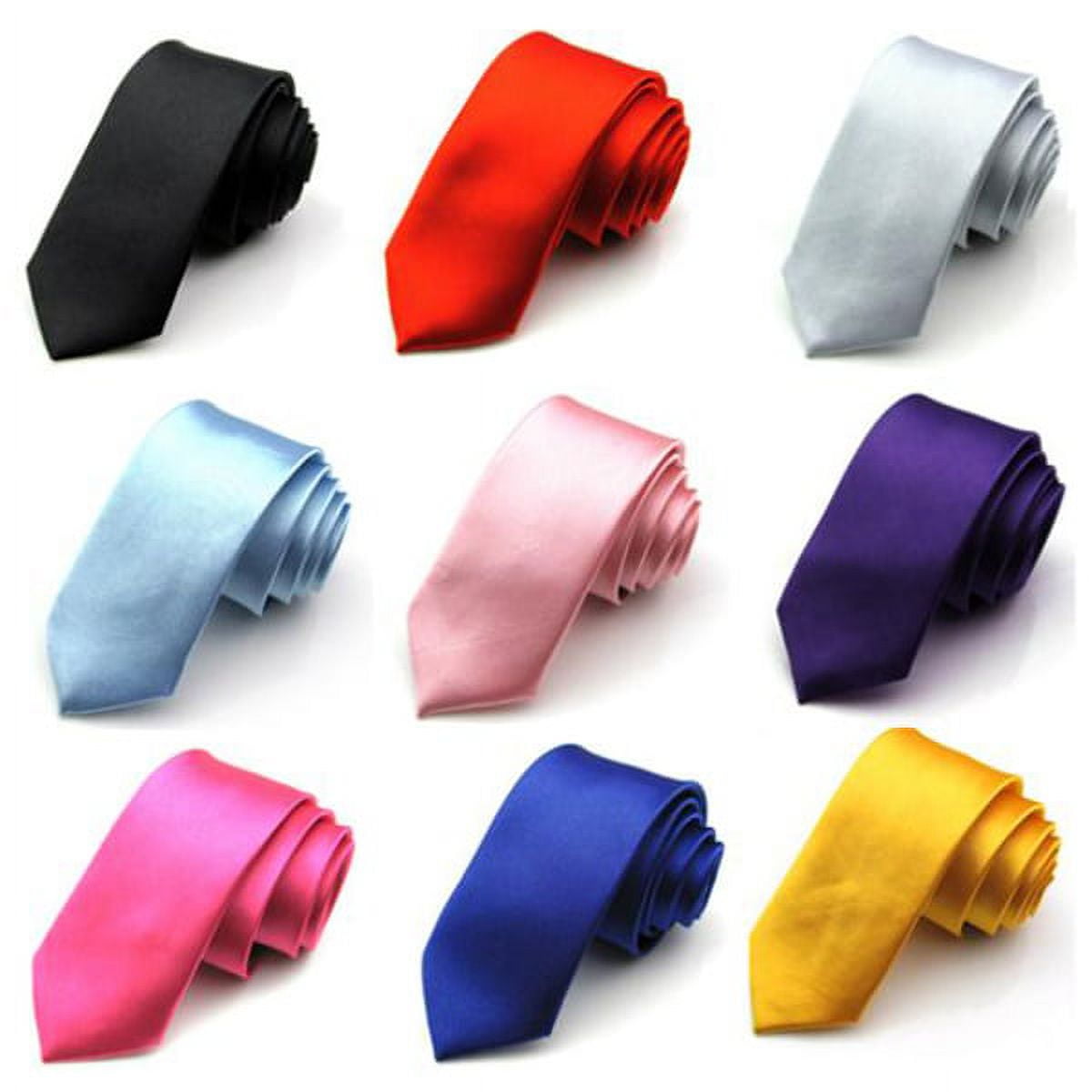 Ties for Men Satin Necktie Satin Tie Men's Black Formal Wear Necktie ...
