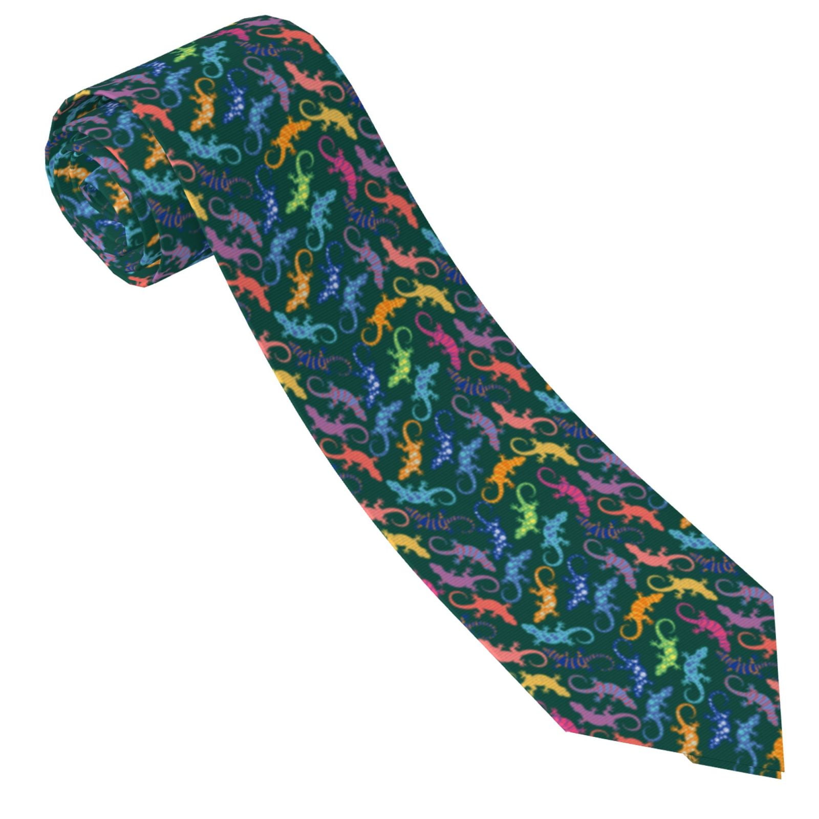 Ties for Men - Tropical Lizard Gecko Colorful Mens Ties Neck Ties Mens ...