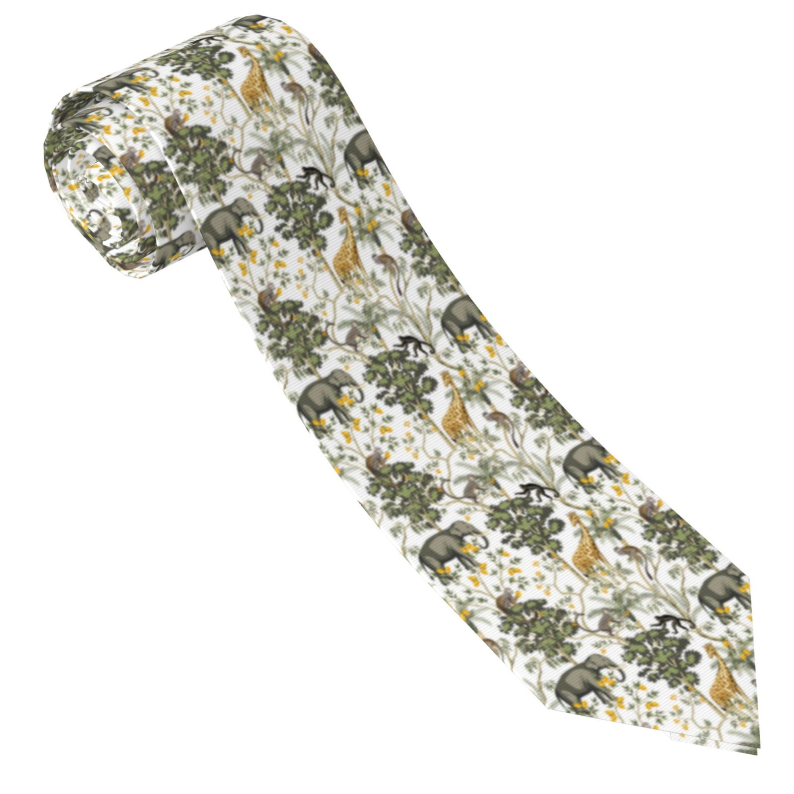 Ties for Men - Vintage Animals Palm Tree Formal Necktie Mens Ties Print ...