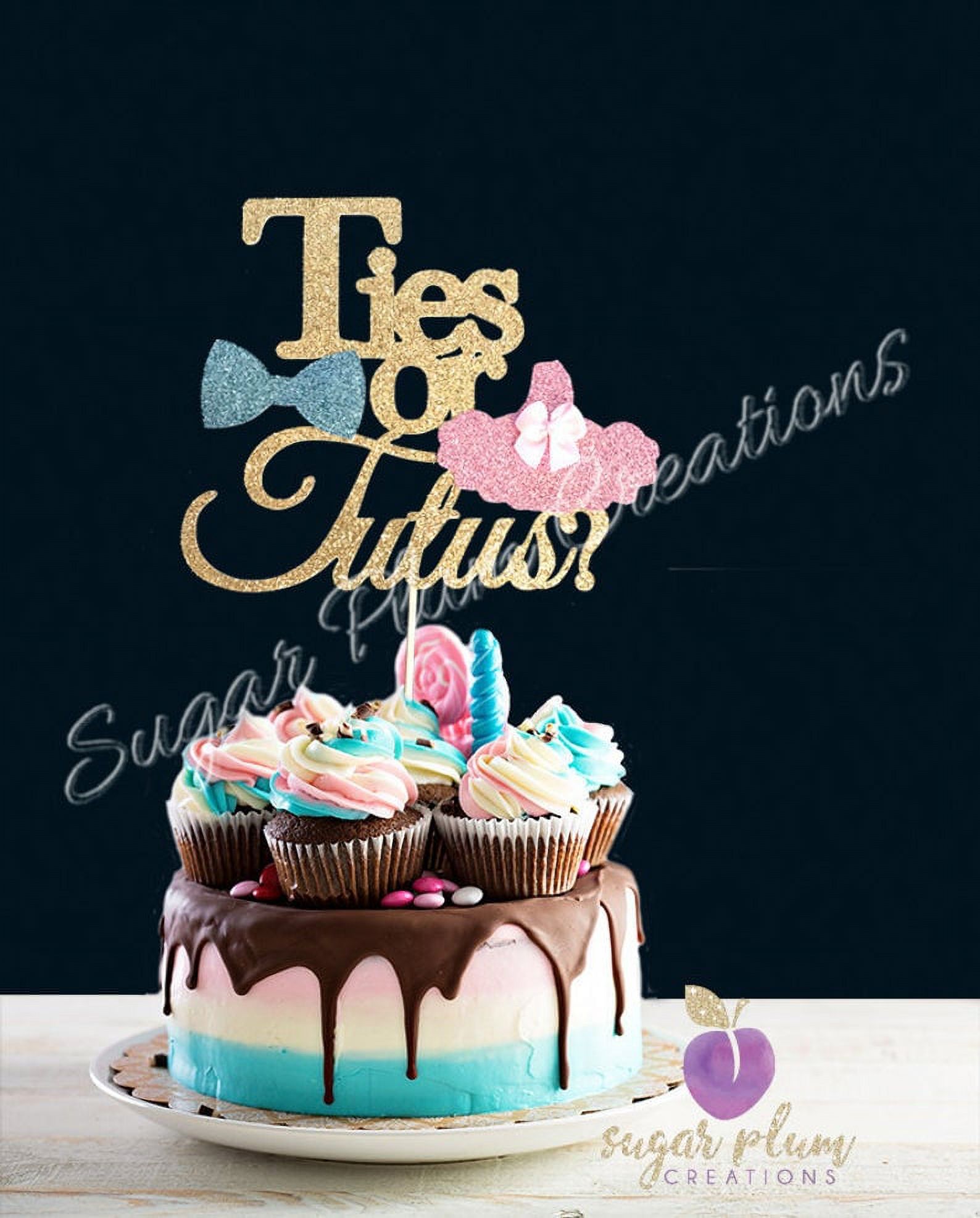 Ties or Tutus Cake Topper ballerina - Walmart.com