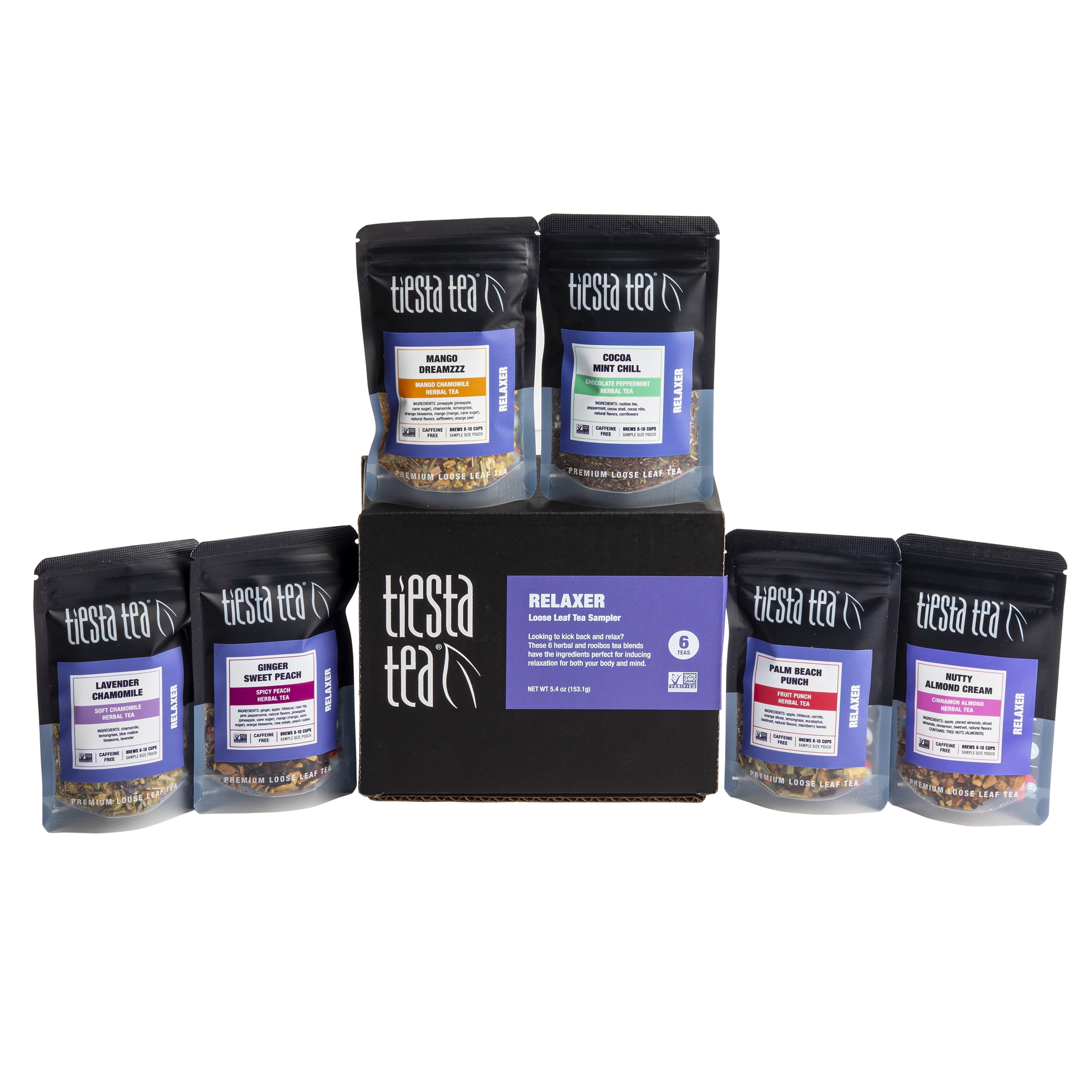 Tiesta Tea Relaxer Collection, 8 Herbal & Rooibos Loose Leaf Tea Set ...