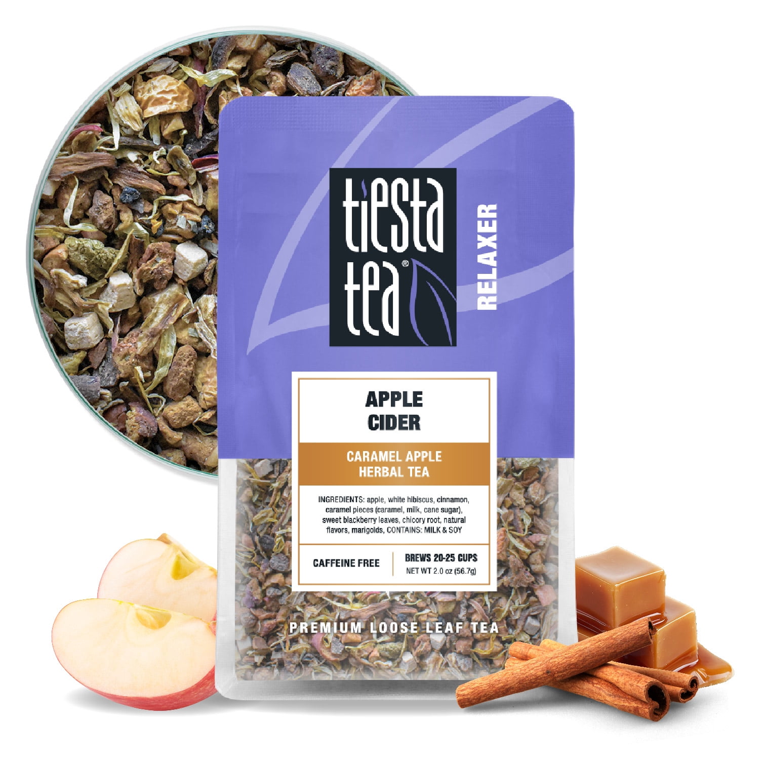 Tiesta Tea - Apple Cider, Relaxer Loose Leaf Ginger Tea, Caffeine Free ...