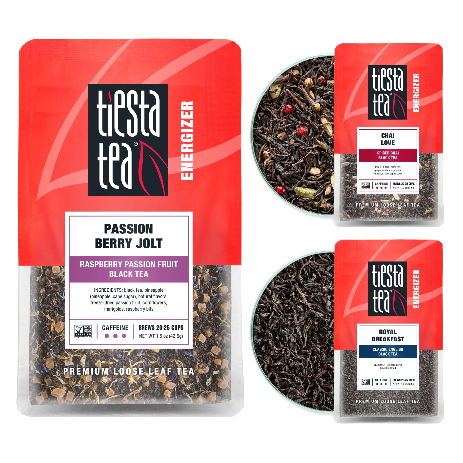Tiesta Tea - Black Loose Leaf Tea Gift Box, 3 Pouches, High Caffeine ...