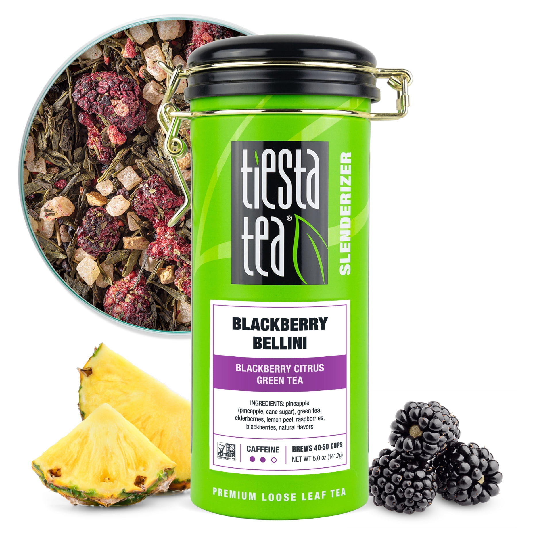 Tiesta Tea - Blackberry Bellini, Slenderizer Loose Leaf Green Tea ...