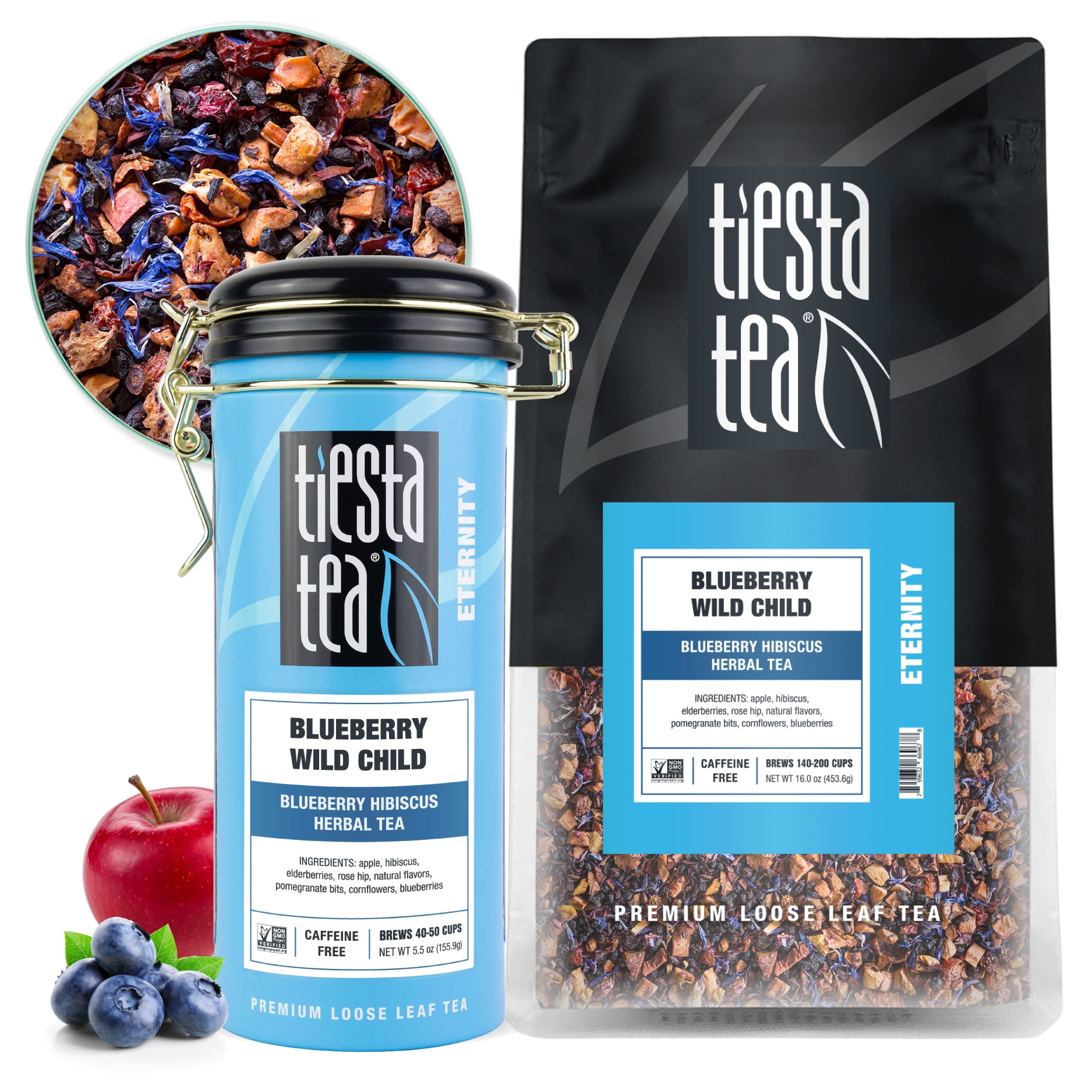 Tiesta Tea Blueberry Wild Child, Blueberry Hibiscus Loose Leaf Herbal ...