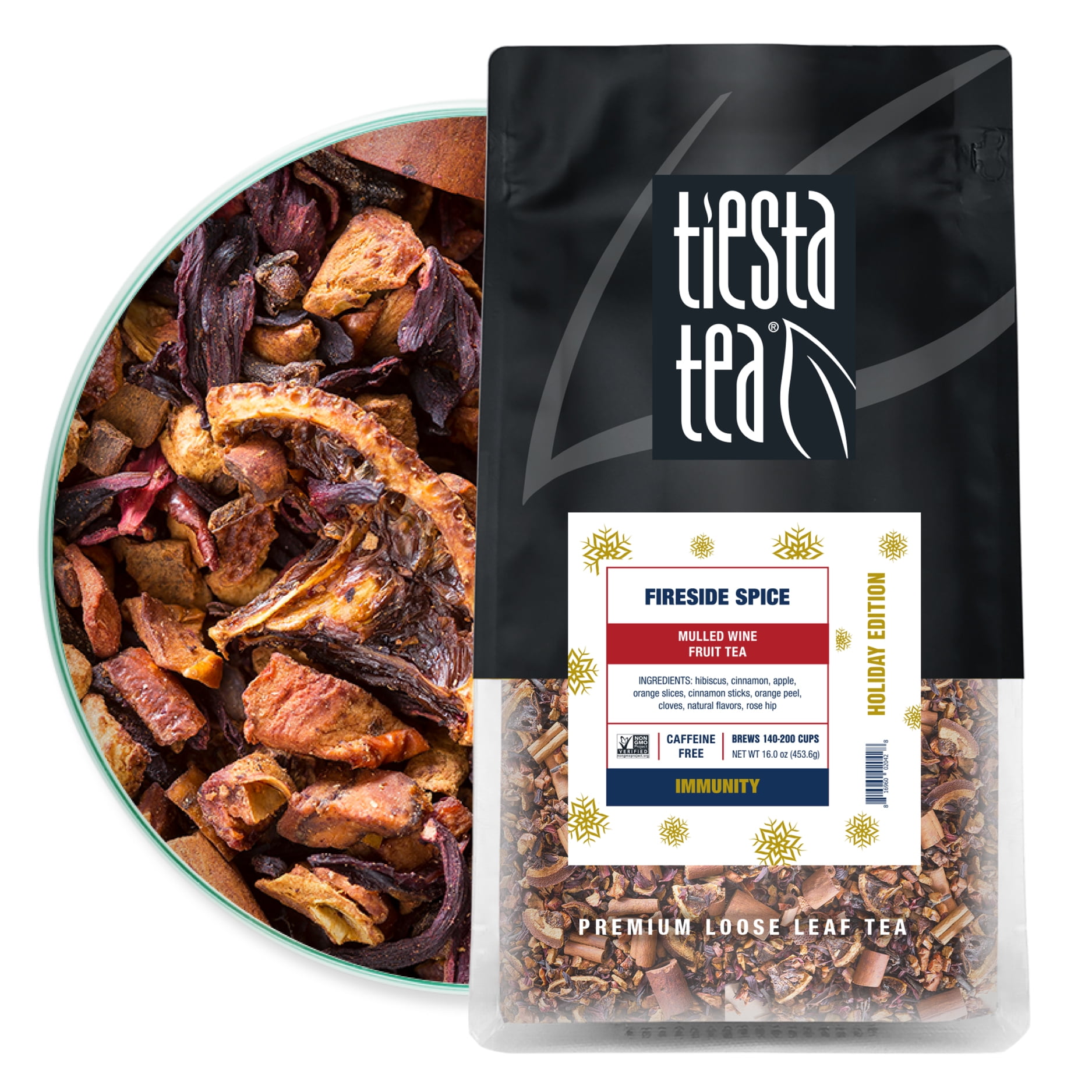 Tiesta Tea - Fireside Spice, Immunity Loose Leaf Herbal Tea, Caffeine Free, GMO-Free, Make Hot ...