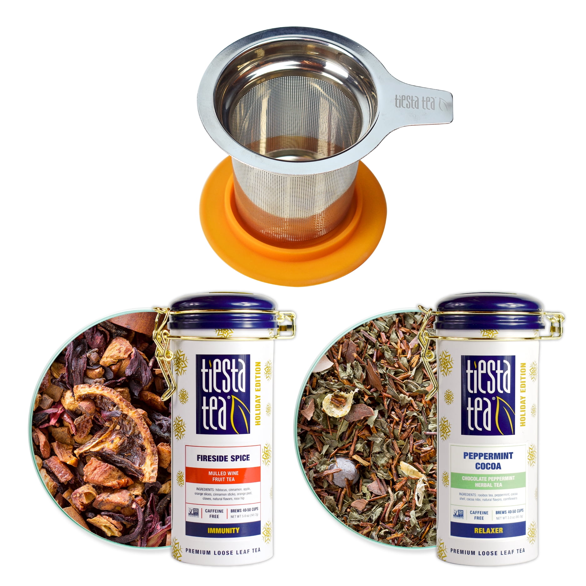 Tiesta Tea - Holiday Cheer Tea Gift Set, Fireside Spice & Peppermint ...