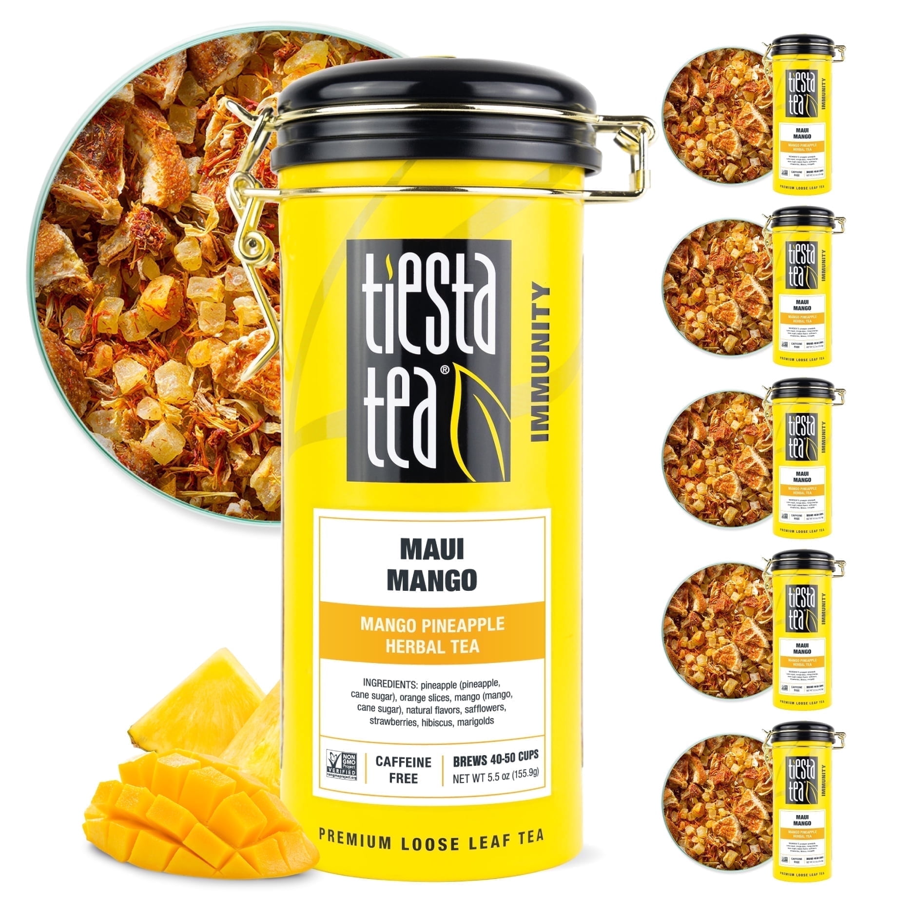 Tiesta Tea - Maui Mango, Mango Pineapple Herbal Tea, Premium Loose Leaf ...