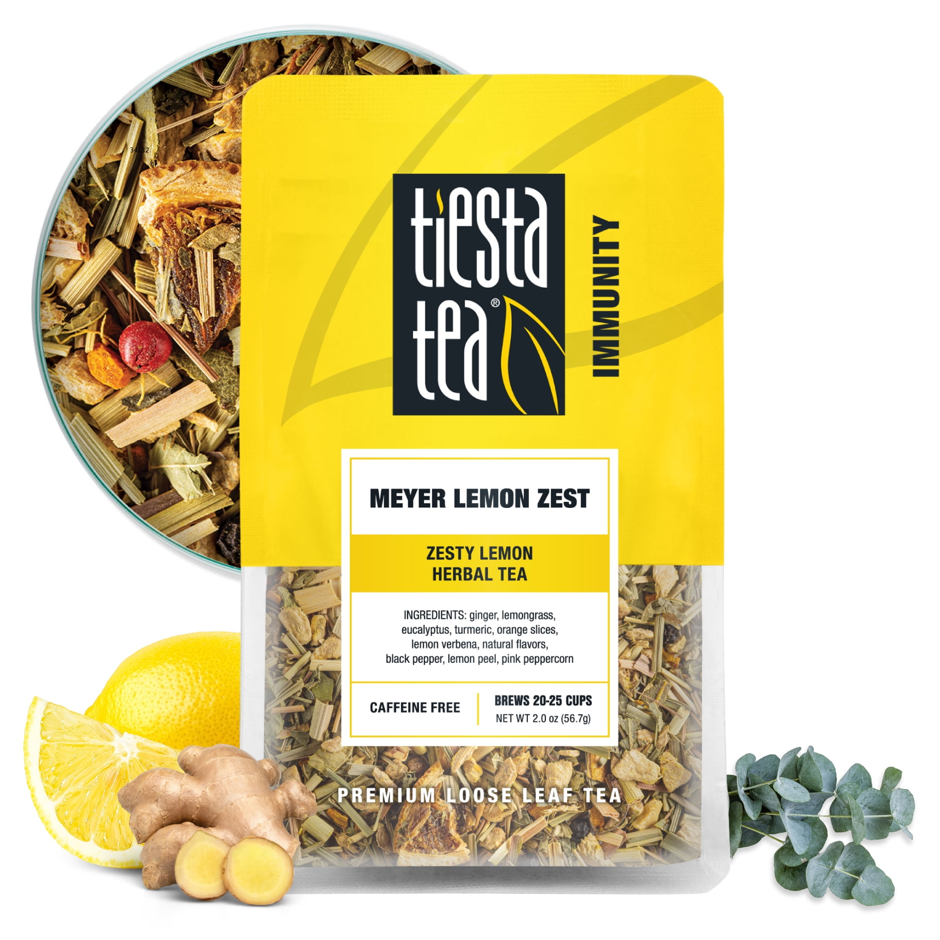 Tiesta Tea - Meyer Lemon Zest, Immunity Loose Leaf Tea Blend, Zesty ...