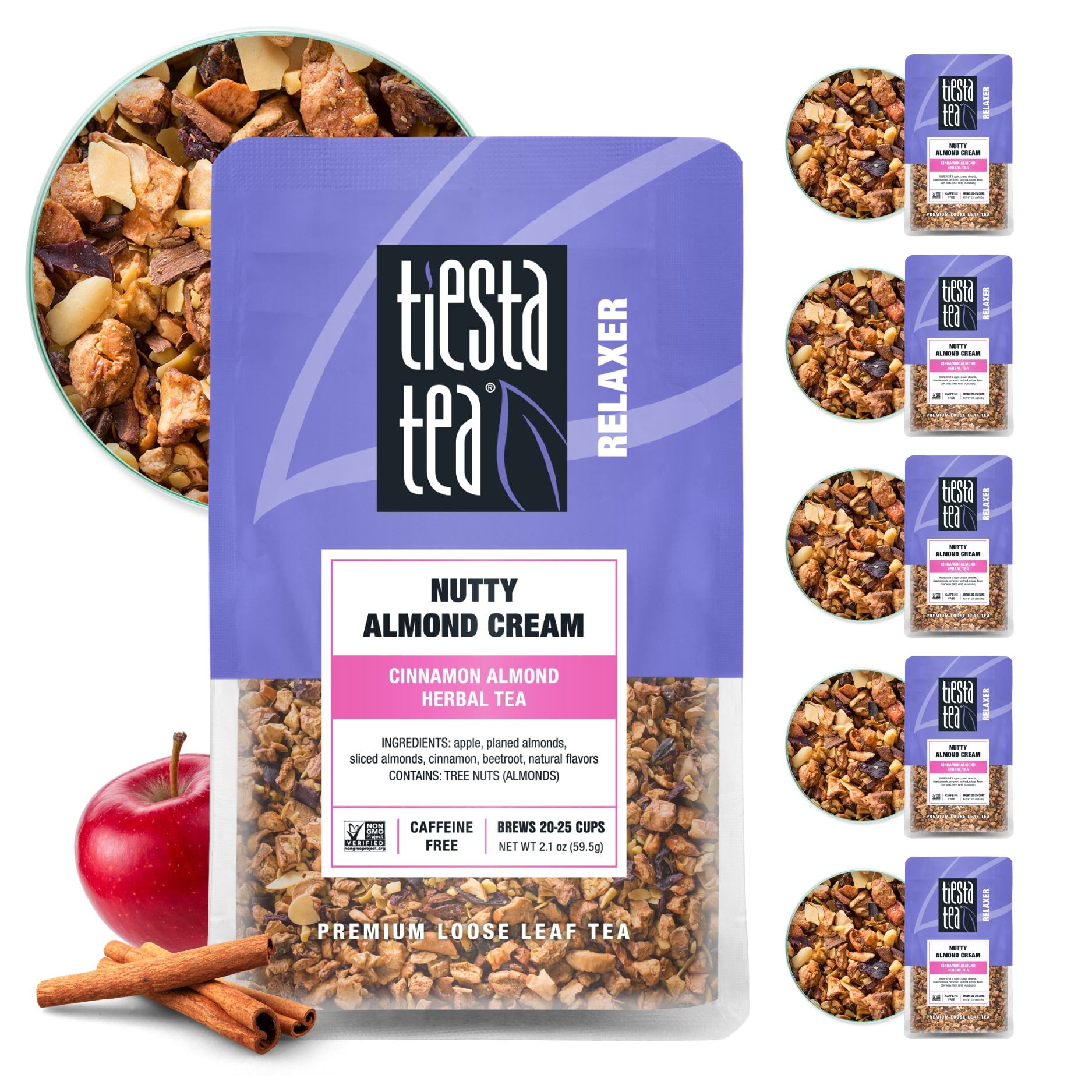Tiesta Tea - Nutty Almond Cream, Cinnamon Almond Herbal Tea, Premium ...