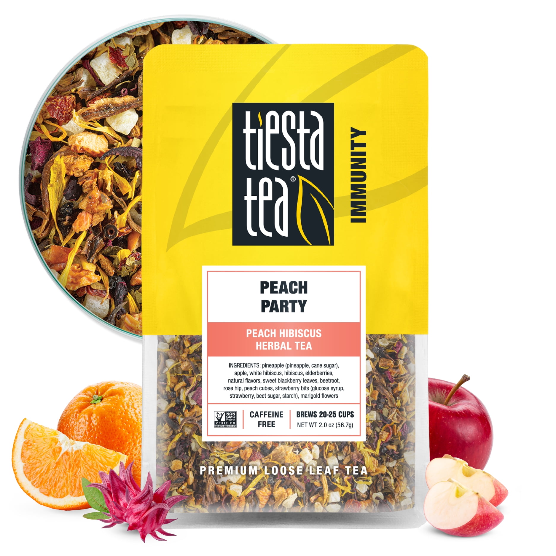 Tiesta Tea - Peach Party, Immunity Loose Leaf Tea Blend, Peach Hibiscus ...